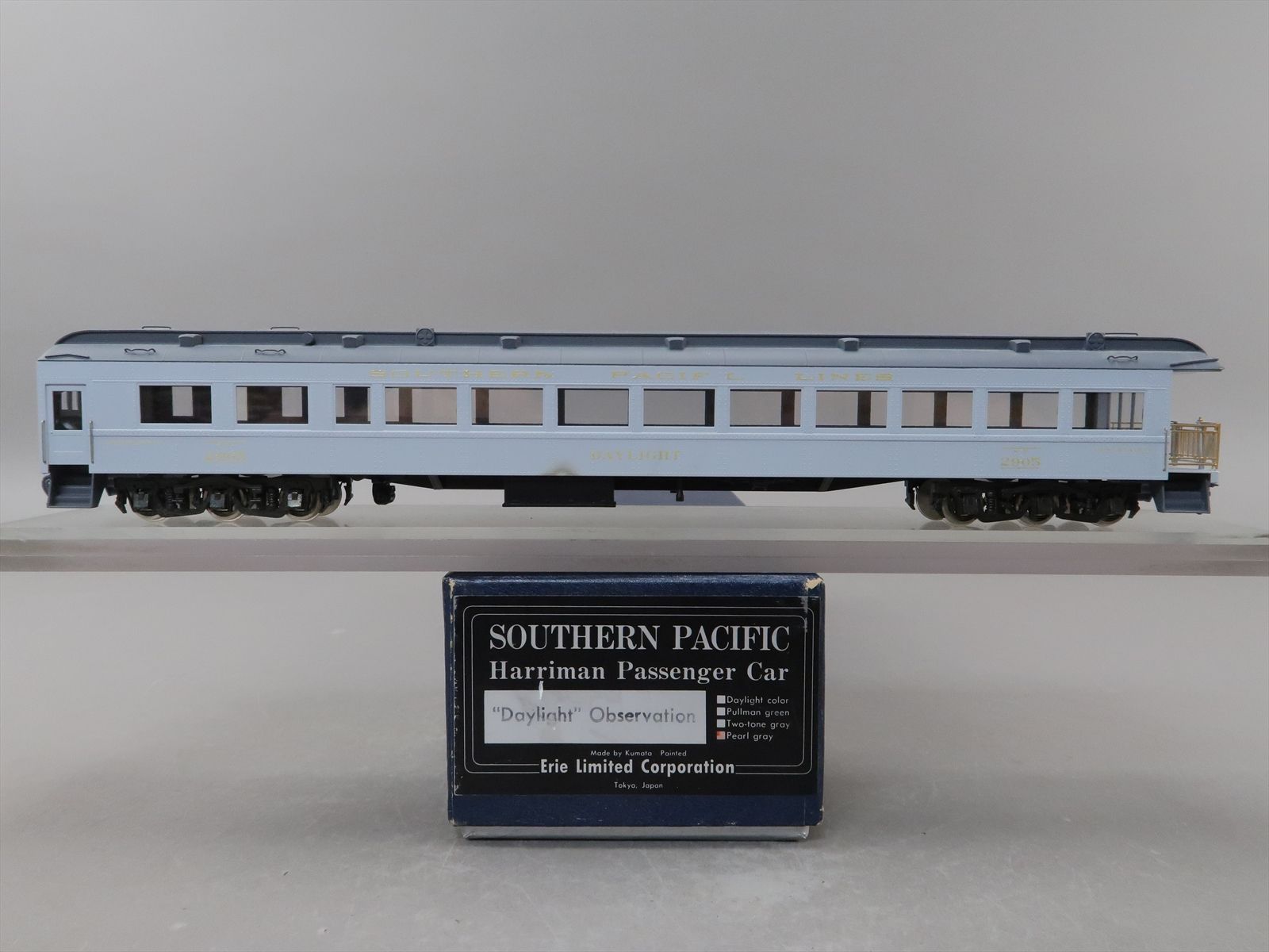 HO Brass Model - ERIE SP Southern Pacific Observation Car Pearl Gray ...