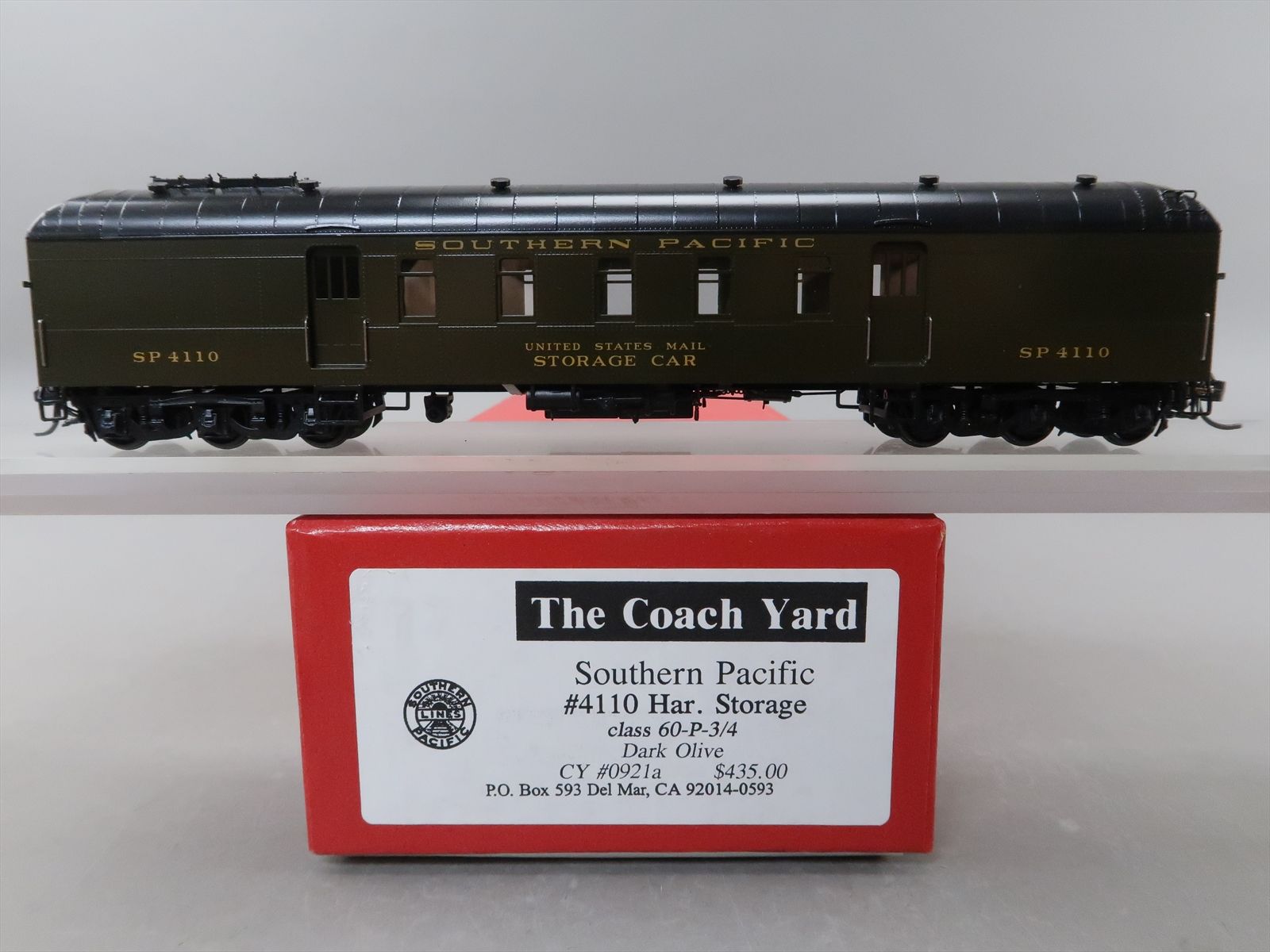 HO Brass Model - TCY 0921a SP Southern Pacific Harriman Mail Storage ...