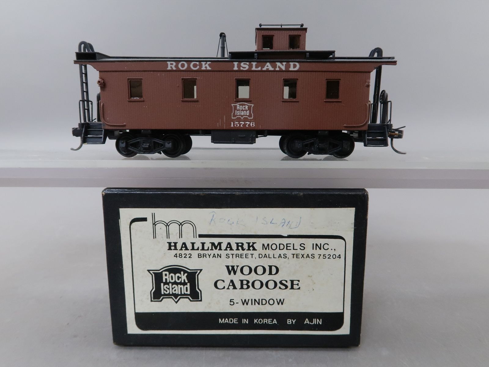 HO Brass Model - Hallmark RI Rock Island Wood Caboose 5 Window #15776 ...