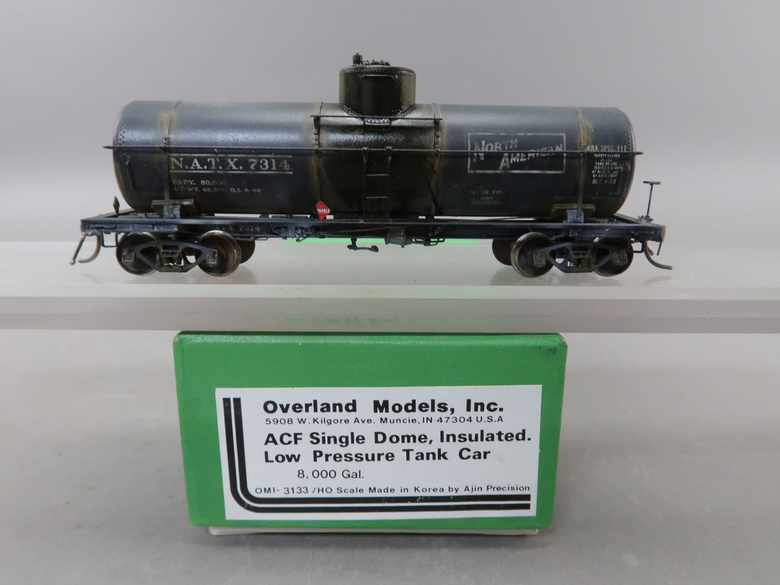 HO Brass Model - OMI 3133 NATX ACF Single Dome Insulated Low Pressure Tank Car 8000 Gallon #7314 ...