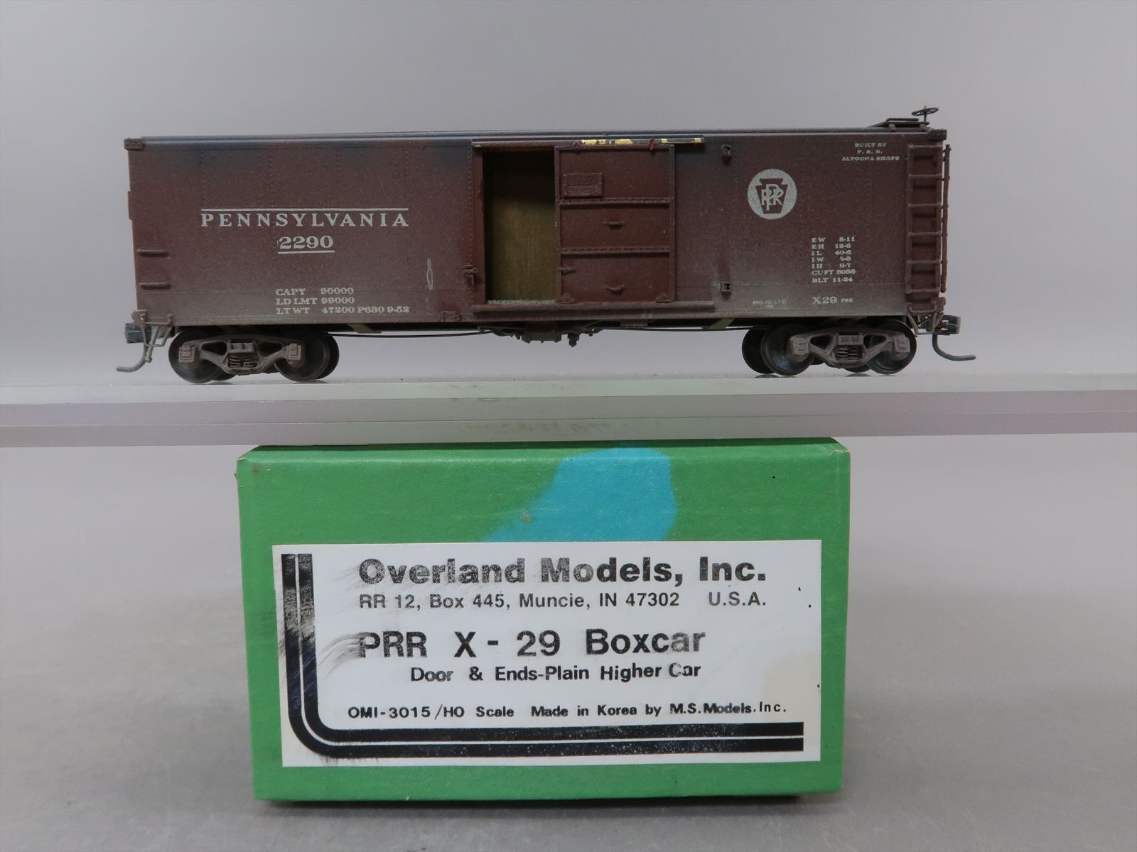 HO Brass Model - OMI 3015 PRR Pennsylvania X-29 Boxcar #2290 - Custom ...