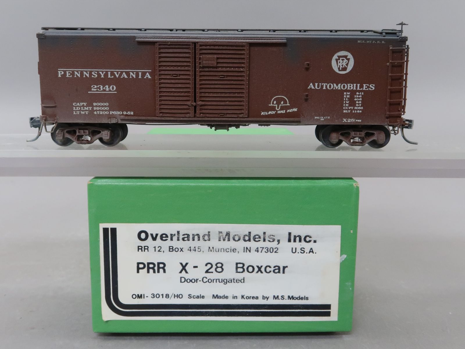 HO Brass Model - OMI 3018 PRR Pennsylvania X-28 Boxcar Box Car #2340 ...