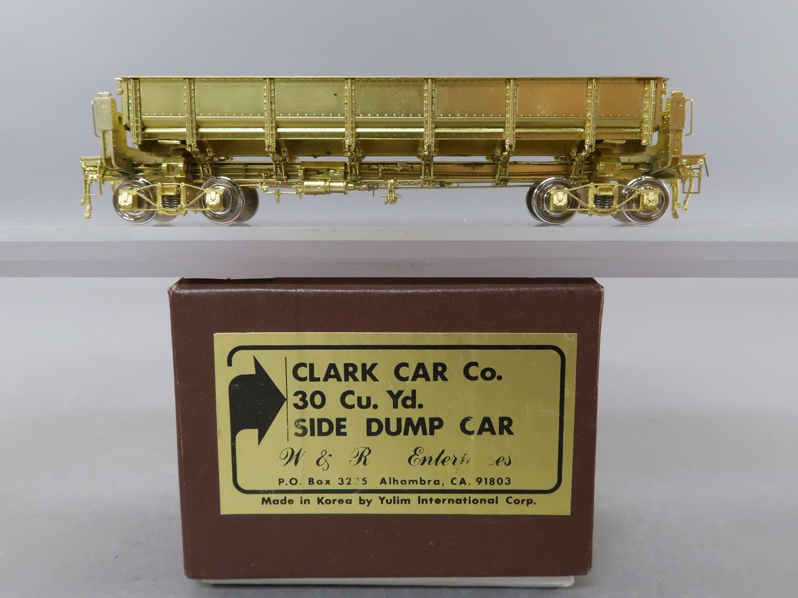 HO Brass Model - W&R Clark Car Company 30 Cubic Yard Side Dump Car ...