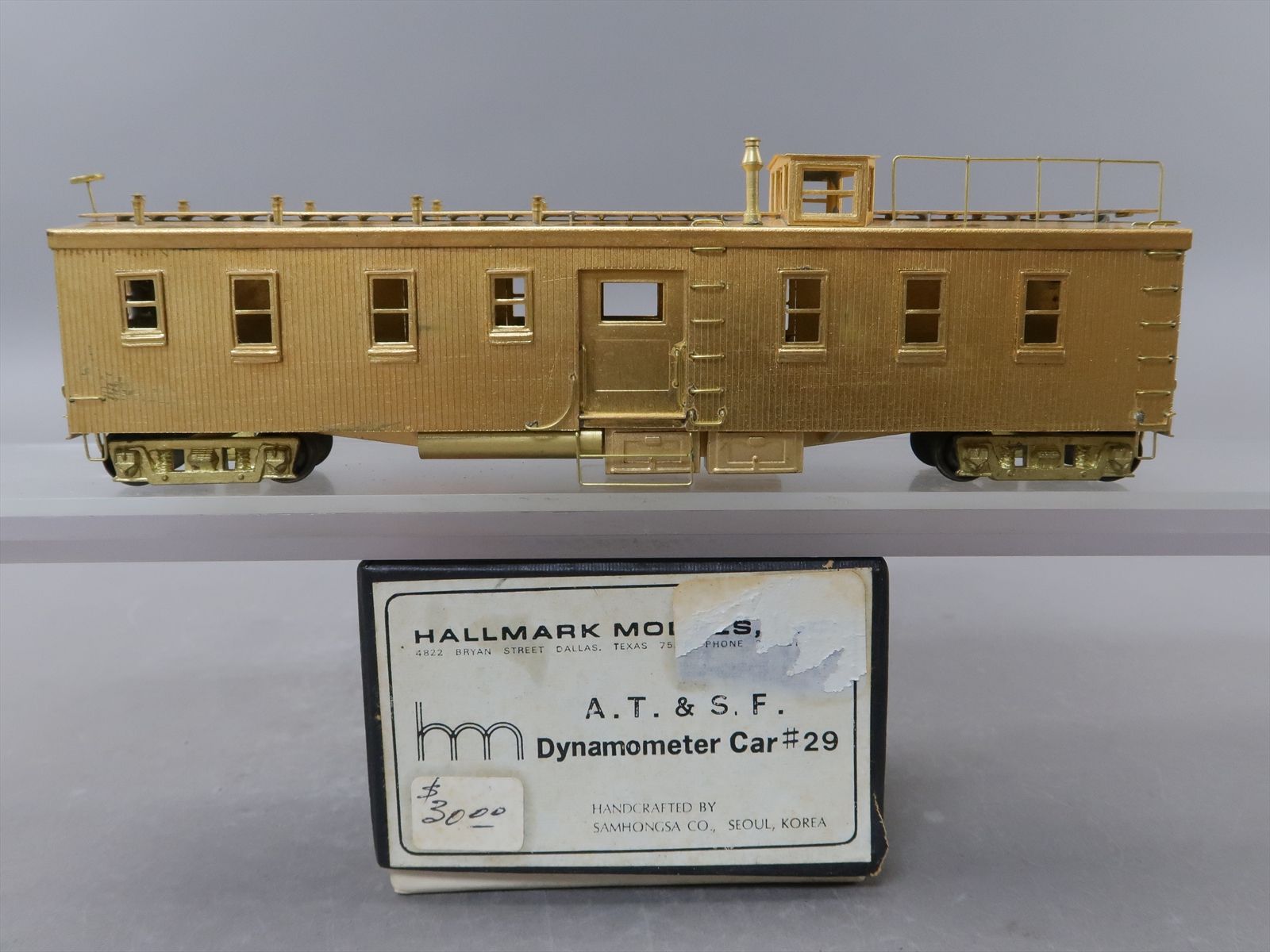 HO Brass Model - HM Hallmark AT&SF Santa Fe Dynamometer Car #29 ...