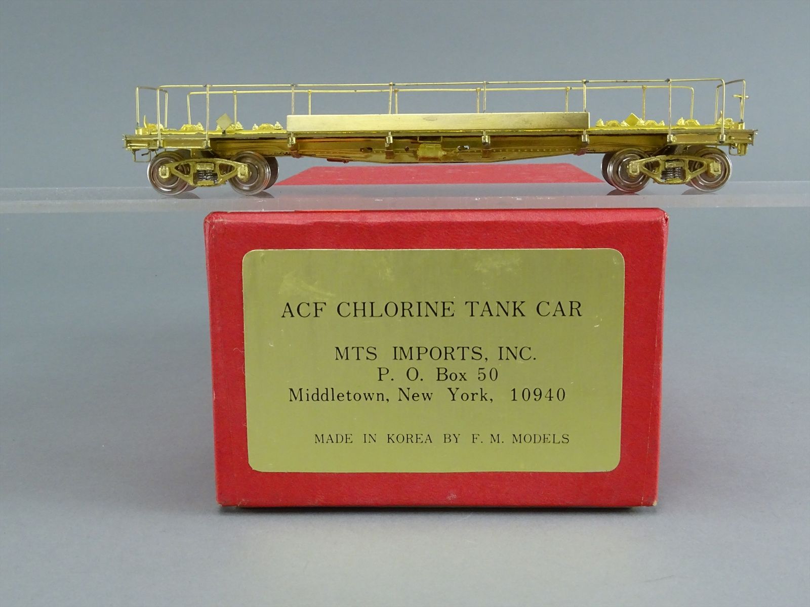 HO Brass Model - MTS ACF Chlorine Tank Car w/ Tanks - Unpainted - 1987 ...