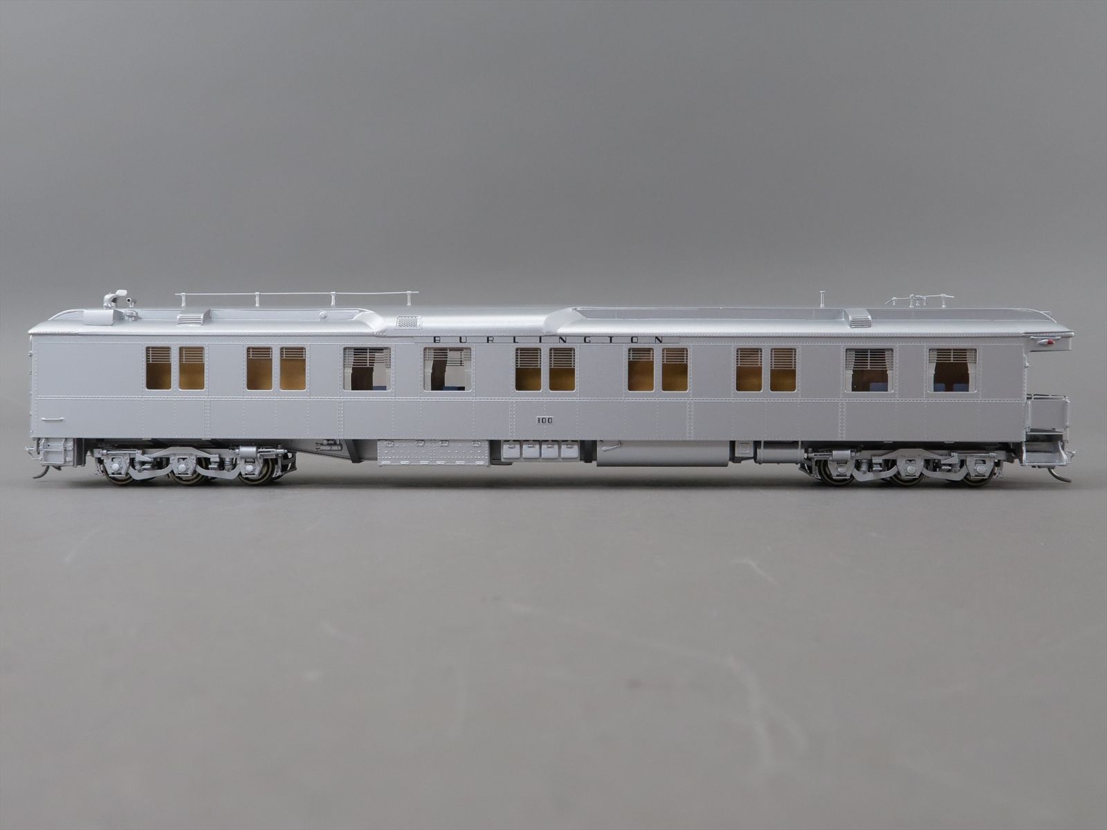 HO Brass Model - NBL 10004.1 CB&Q Burlington Business Car Silver #100 ...