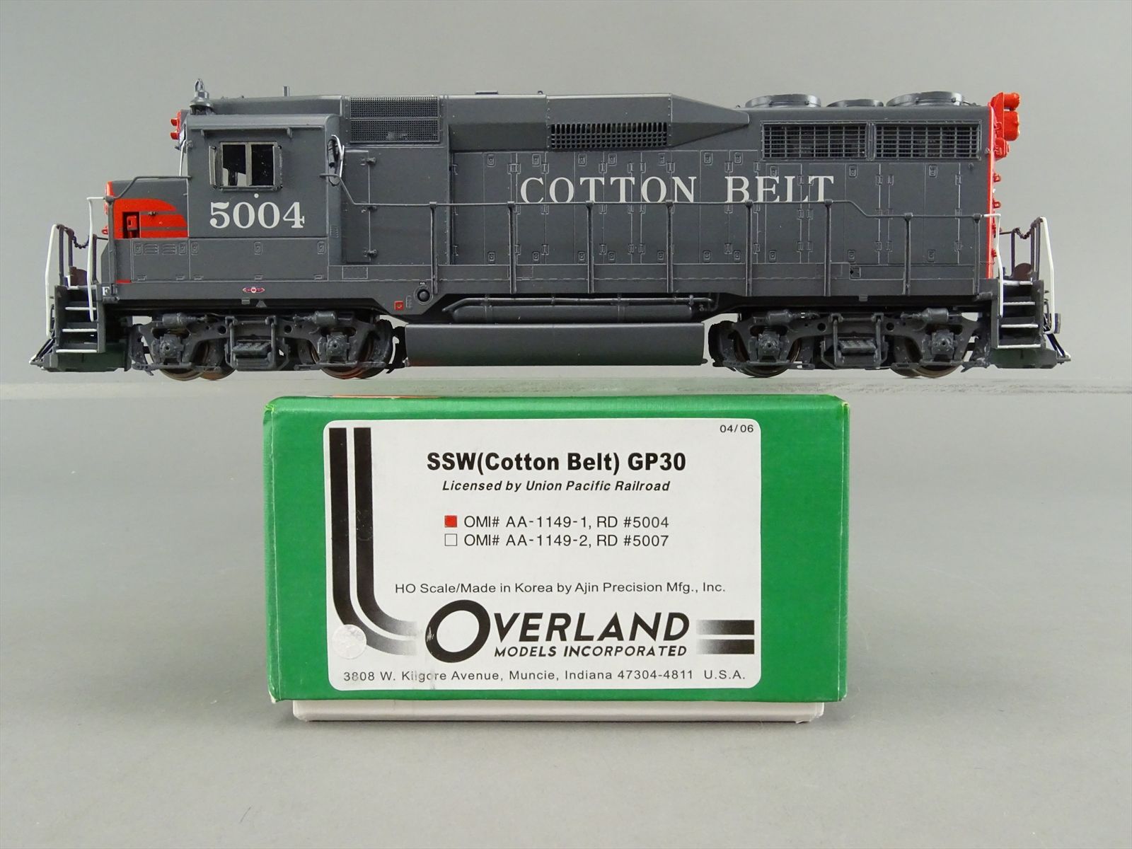 HO Brass Model - OMI AA-1149-1 SSW St Louis Southwestern Cotton Belt GP30 #5004 - F/P + DCC ONLY ...