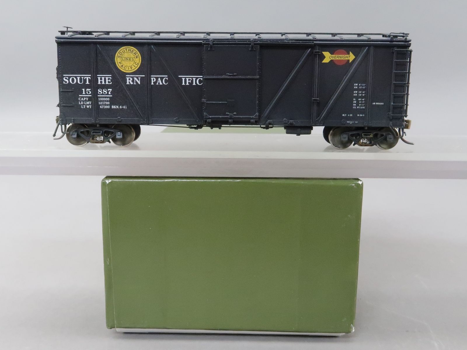 HO Brass Model - CIL 2471.1 SP Southern Pacific B-50-15 Boxcar Black ...