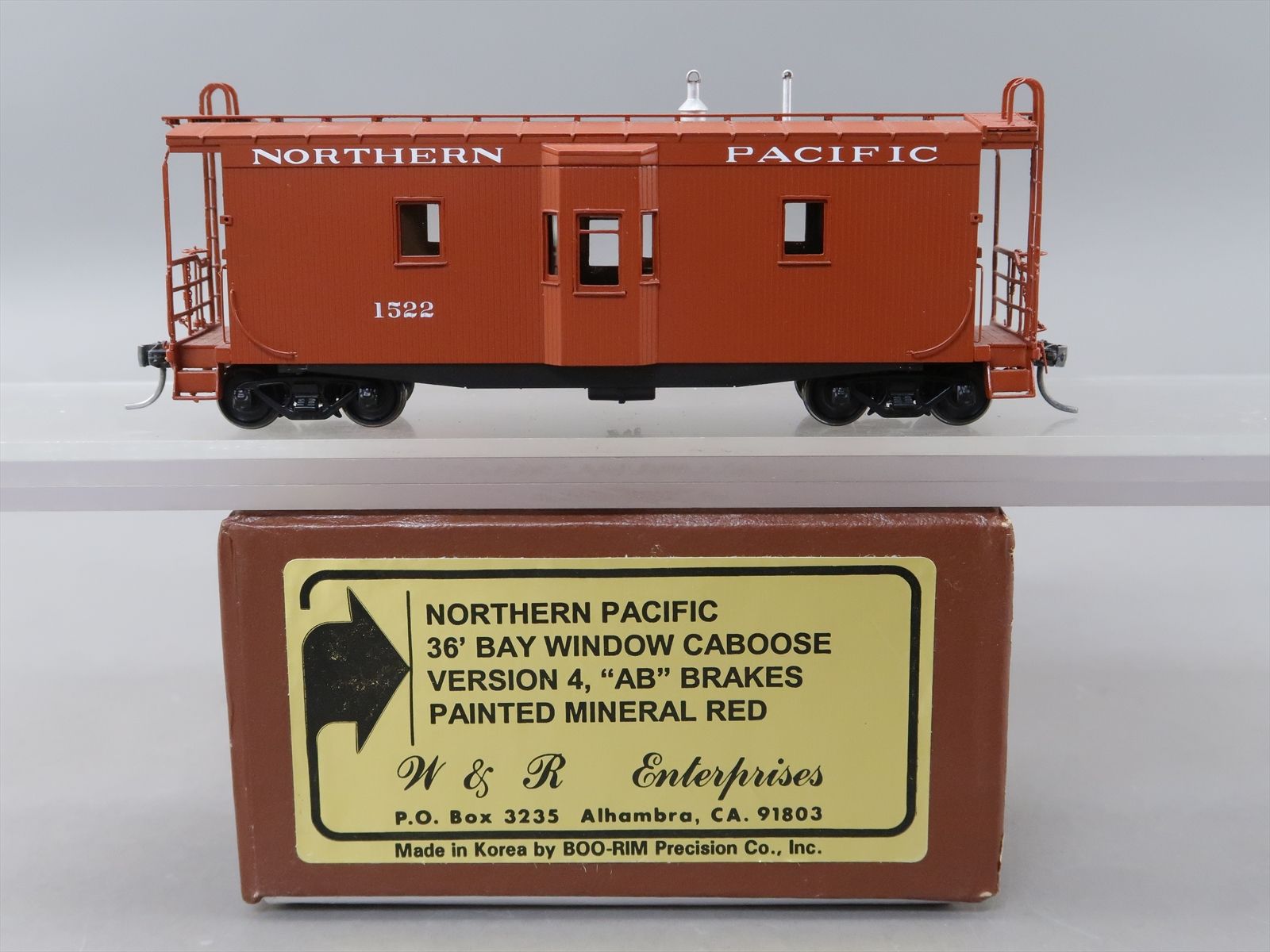 HO Brass Model - W&R Version 4 NP Northern Pacific 36' Bay Window ...