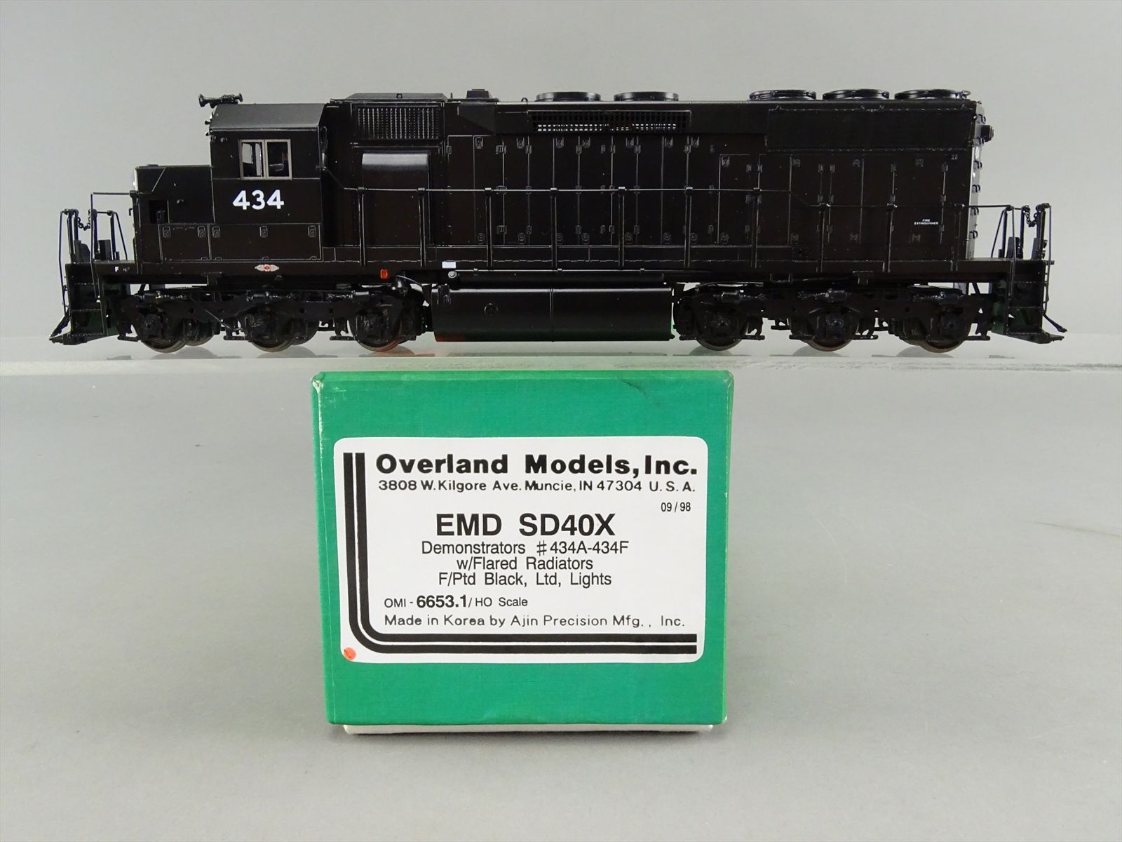 HO Brass Model - OMI 6653.1 EMD SD40X Demo Demonstrator #434 w/ Flared Radiators - F/P Black ...