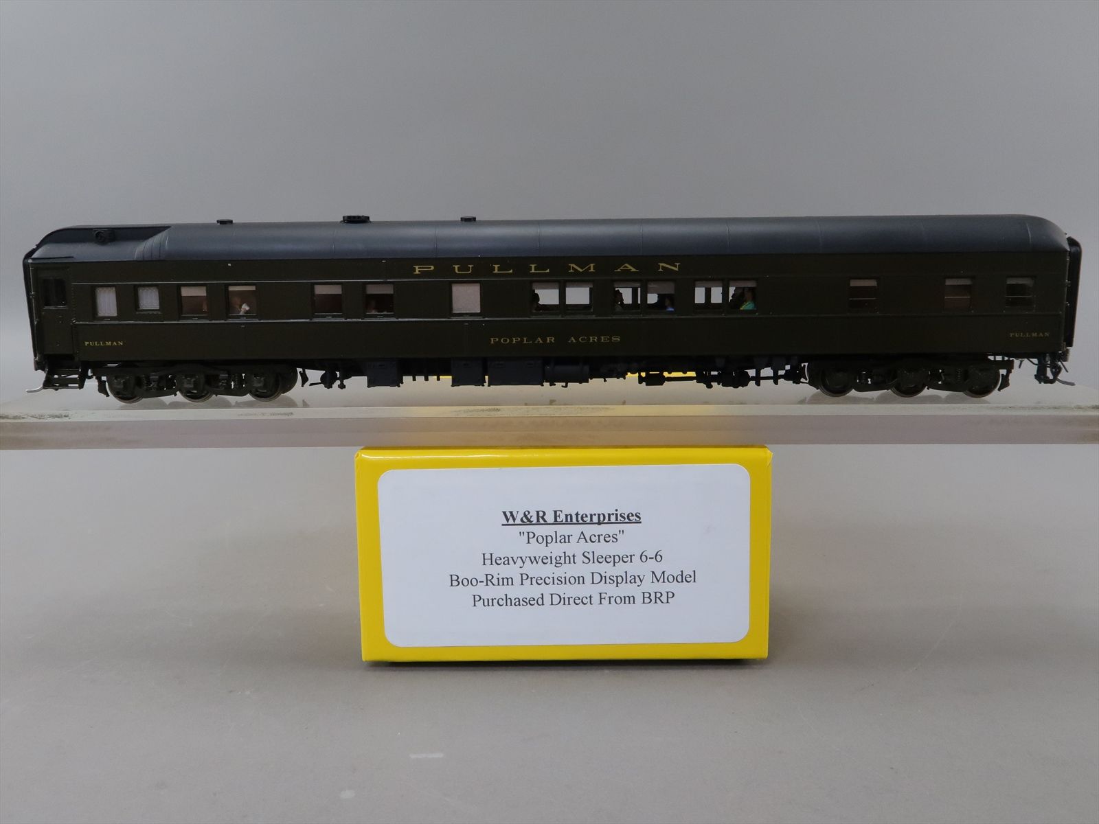 HO Brass Model - W&R NP Northern Pacific 6-6 Sleeper Poplar Acres Pullman Green - F/P + Interior ...