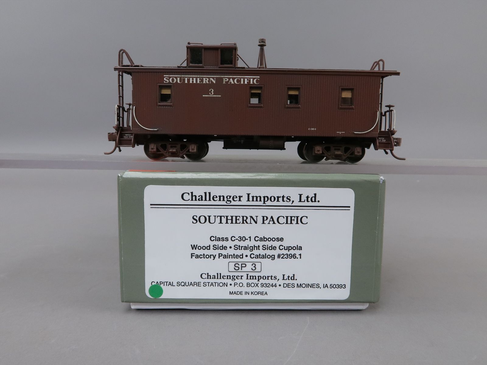 HO Brass Model - CIL 2396.1 SP Southern Pacific C-30-1 Wood Caboose #3 ...