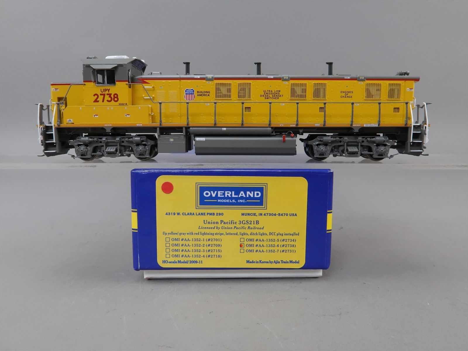 HO Brass Model - OMI AA-1352-6 UP Union Pacific 3GS21B Genset #2738 - F/P - 2009 Run - Ajin ...
