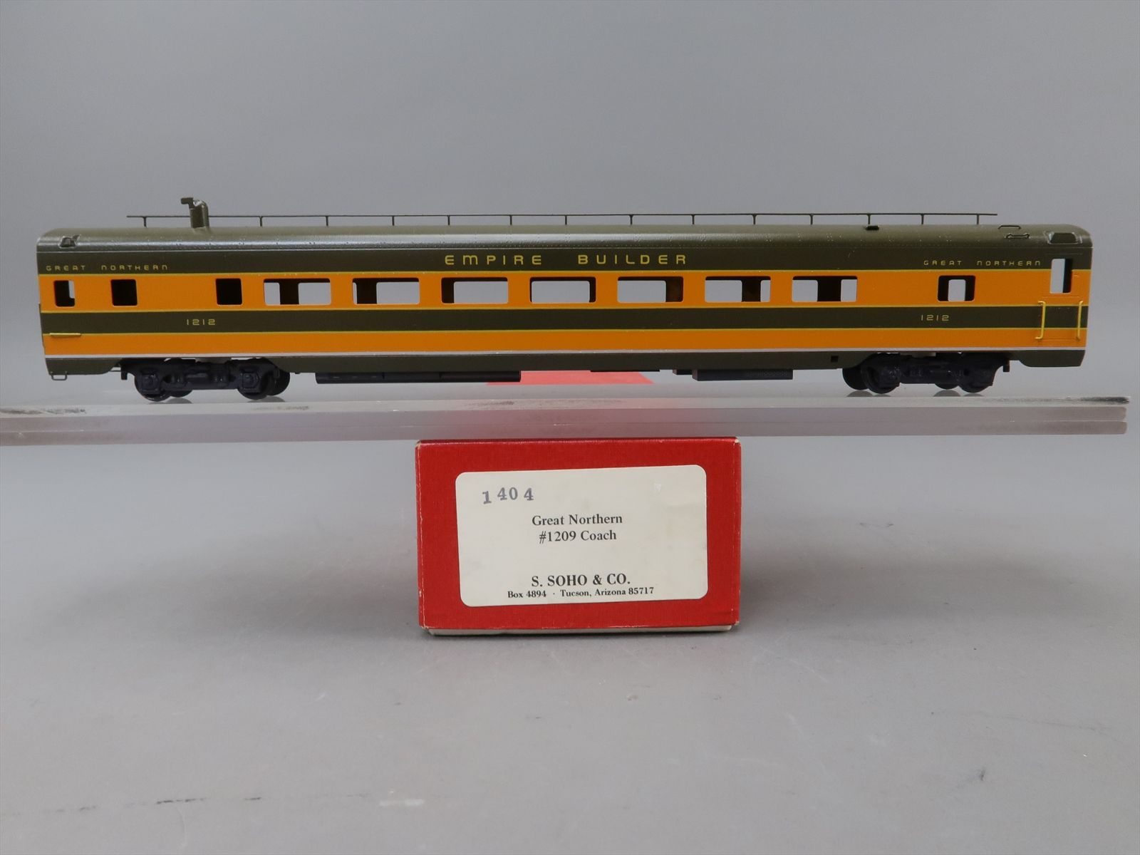 HO Brass Model - Soho 1404 GN Great Northern Coach #1212 - Custom - 1977 Run - Kumata