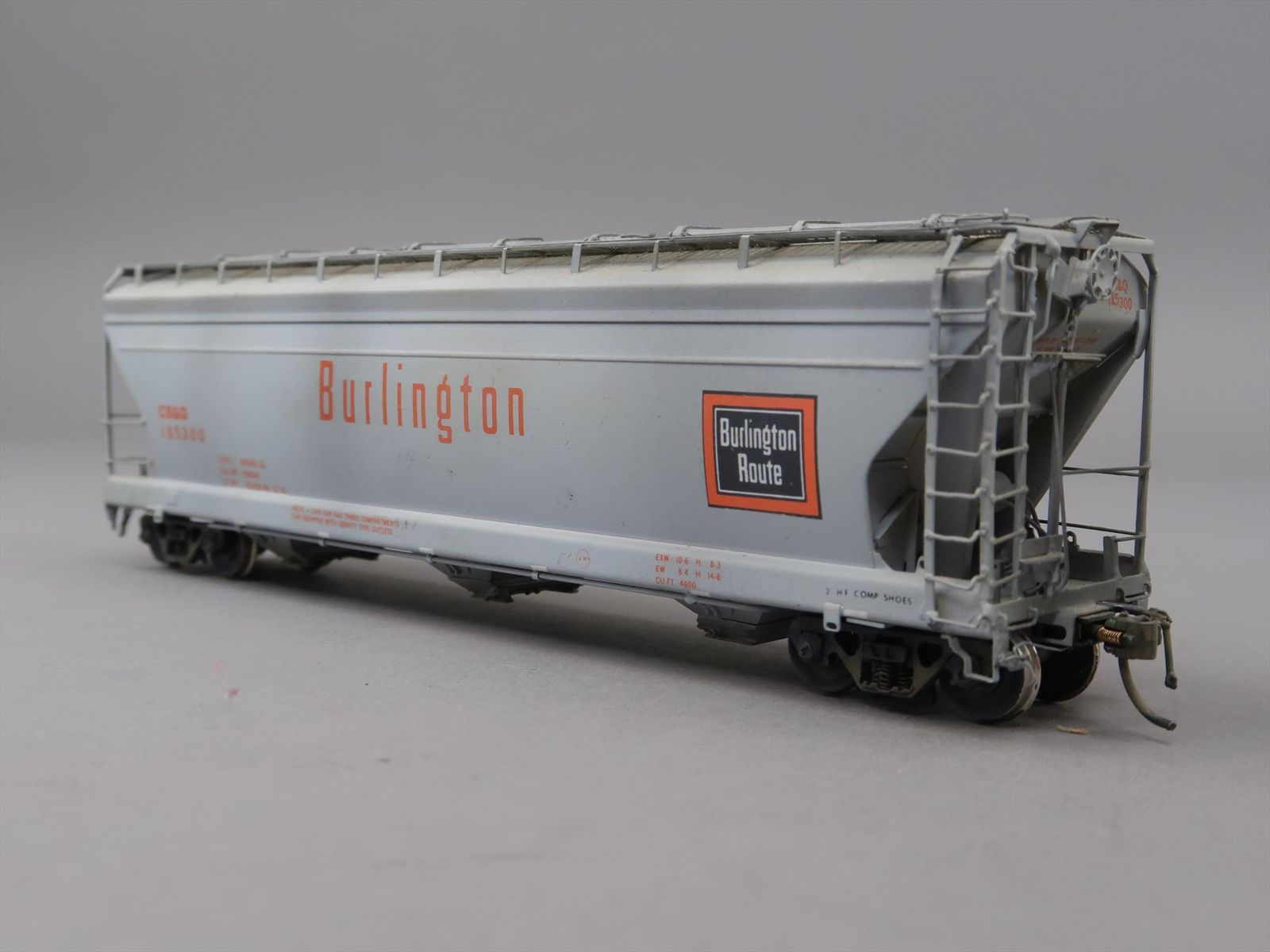 HO Brass Model - OMI 3090 CB&Q Burlington ACF 3 Bay Centerflow 4650 ...