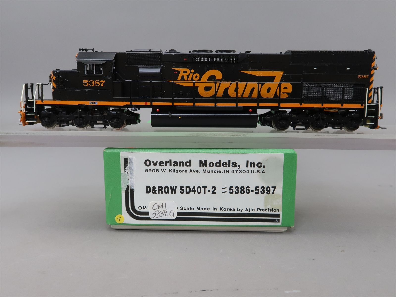 HO Brass Model - OMI 5339 D&RGW Rio Grande SD40T-2 #5387 - Custom - 1988 Run - Ajin