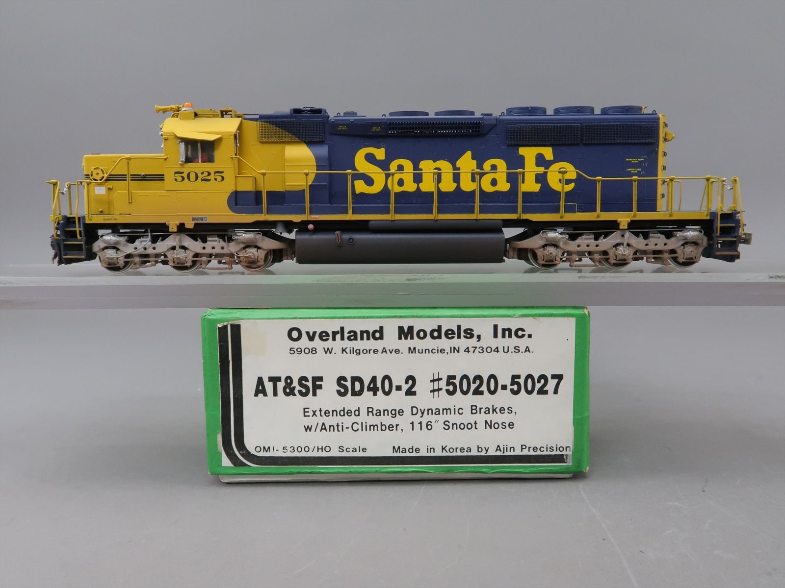 HO Brass Model - OMI 5300 AT&SF Santa Fe SD40-2 116" Snoot Nose #5025 ...