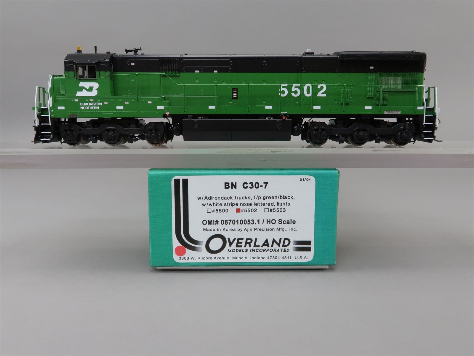 HO Brass Model - OMI 087010053.1 BN Burlington Northern C30-7 #5502 - F/P - 2004 Run - Ajin