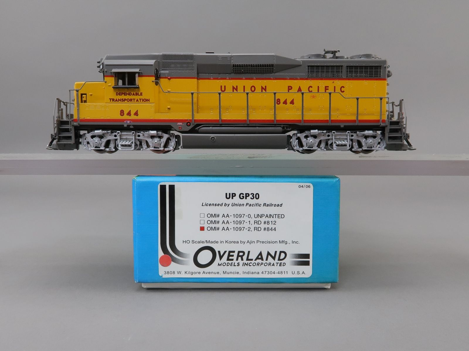 HO Brass Model - OMI AA-1097-2 UP Union Pacific GP30 #844 - F/P - 2006 Run - Ajin