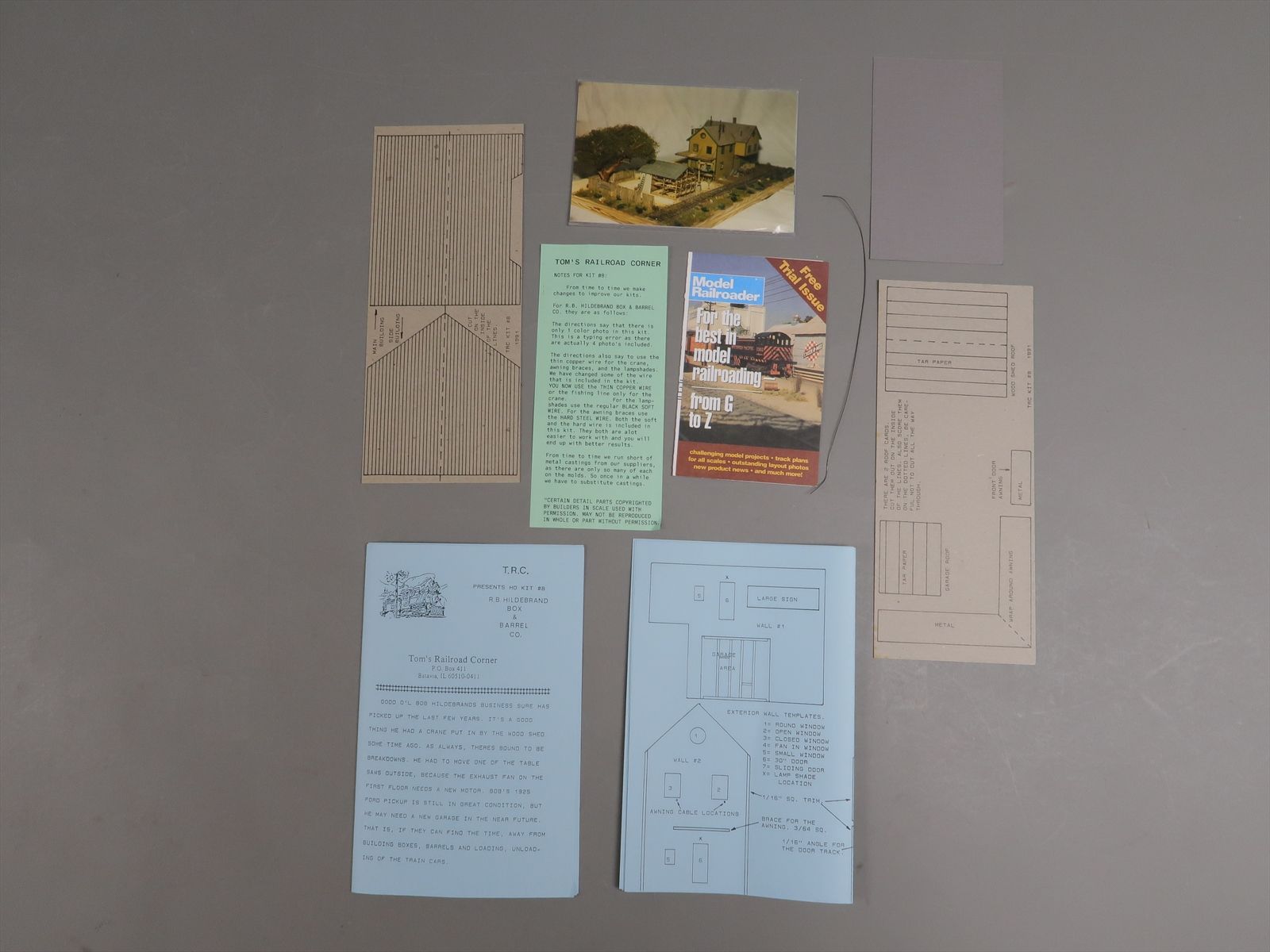HO Craftsman Building Kit - Tom's Railroad Corner R.B. Hildebrand Box ...