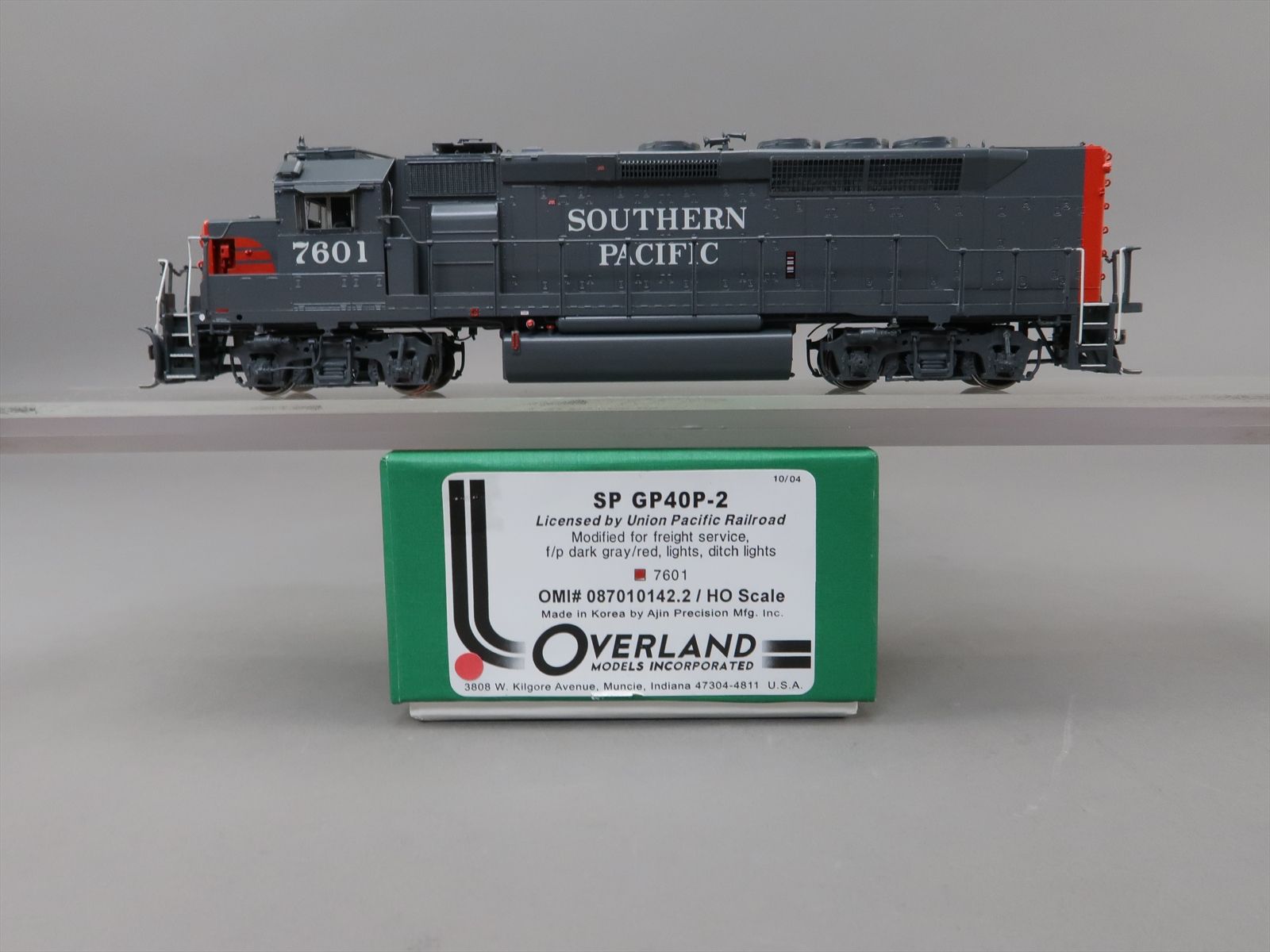 HO Brass Model - OMI 087010142.2 SP Southern Pacific GP40P-2 #7601 - F/P - 2004 Run - Ajin