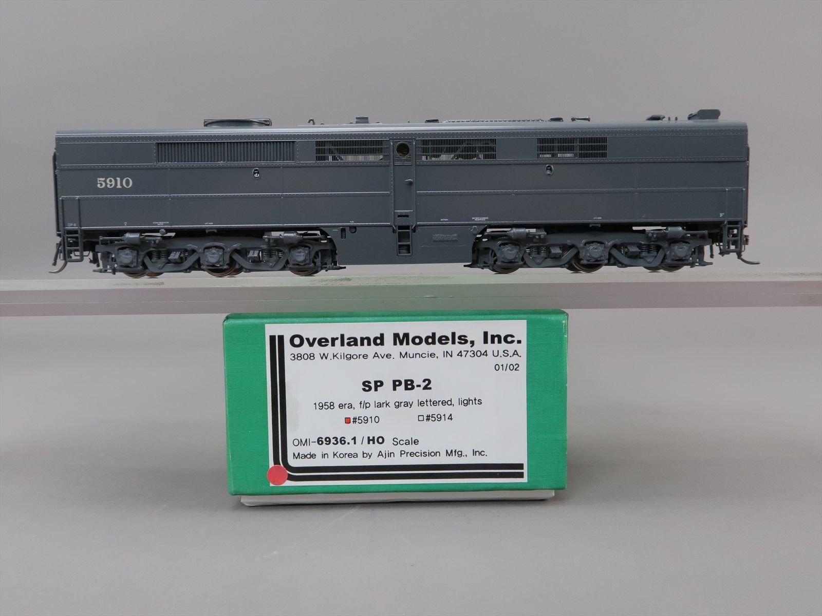 HO Brass Model - OMI 6936.1 SP Southern Pacific PB-2 1958 Era Lark Gray ...