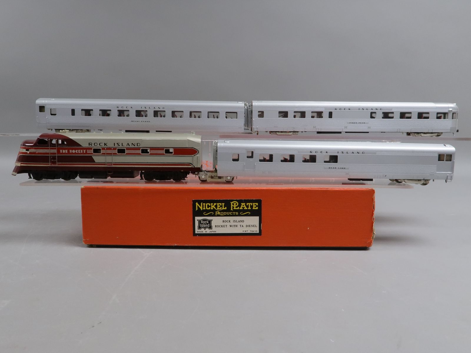 HO Brass Model - NPP CRI&P RI Rock Island Rocket w/ TA Diesel + 3 Cars ...