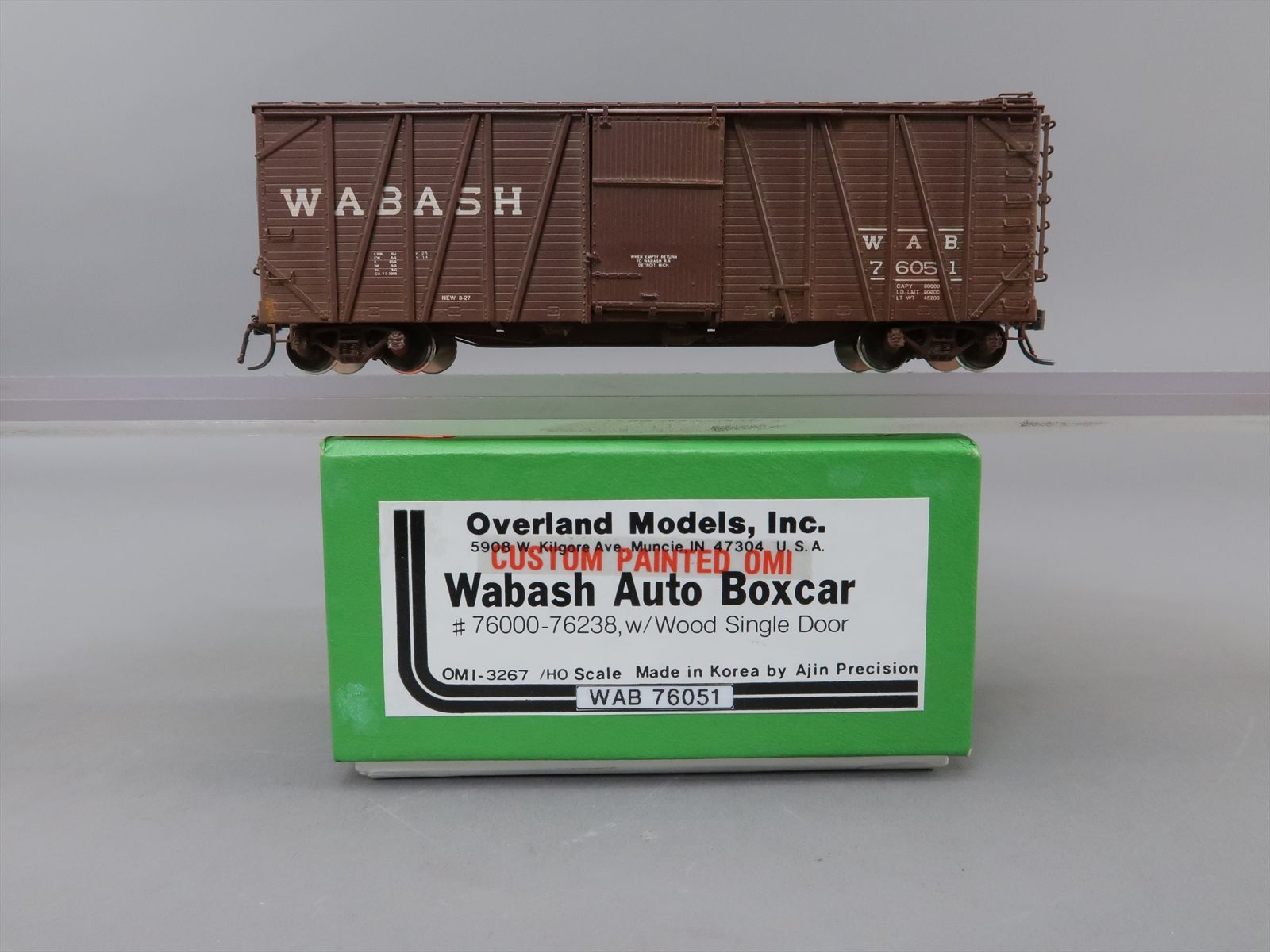 HO Brass Model - OMI 3267.1 WAB Wabash Auto Boxcar #76051 - F/P CPOMI ...