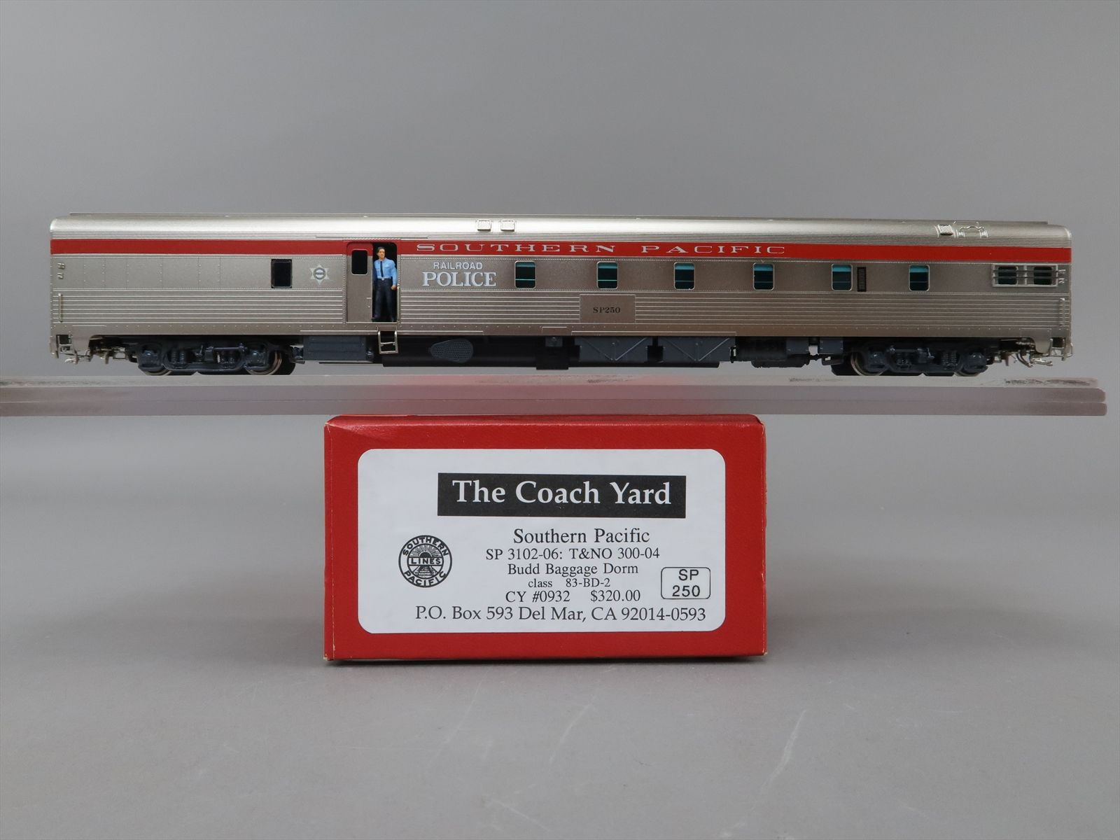 HO Brass Model - TCY 0932 SP Southern Pacific Budd Baggage Dorm as ...
