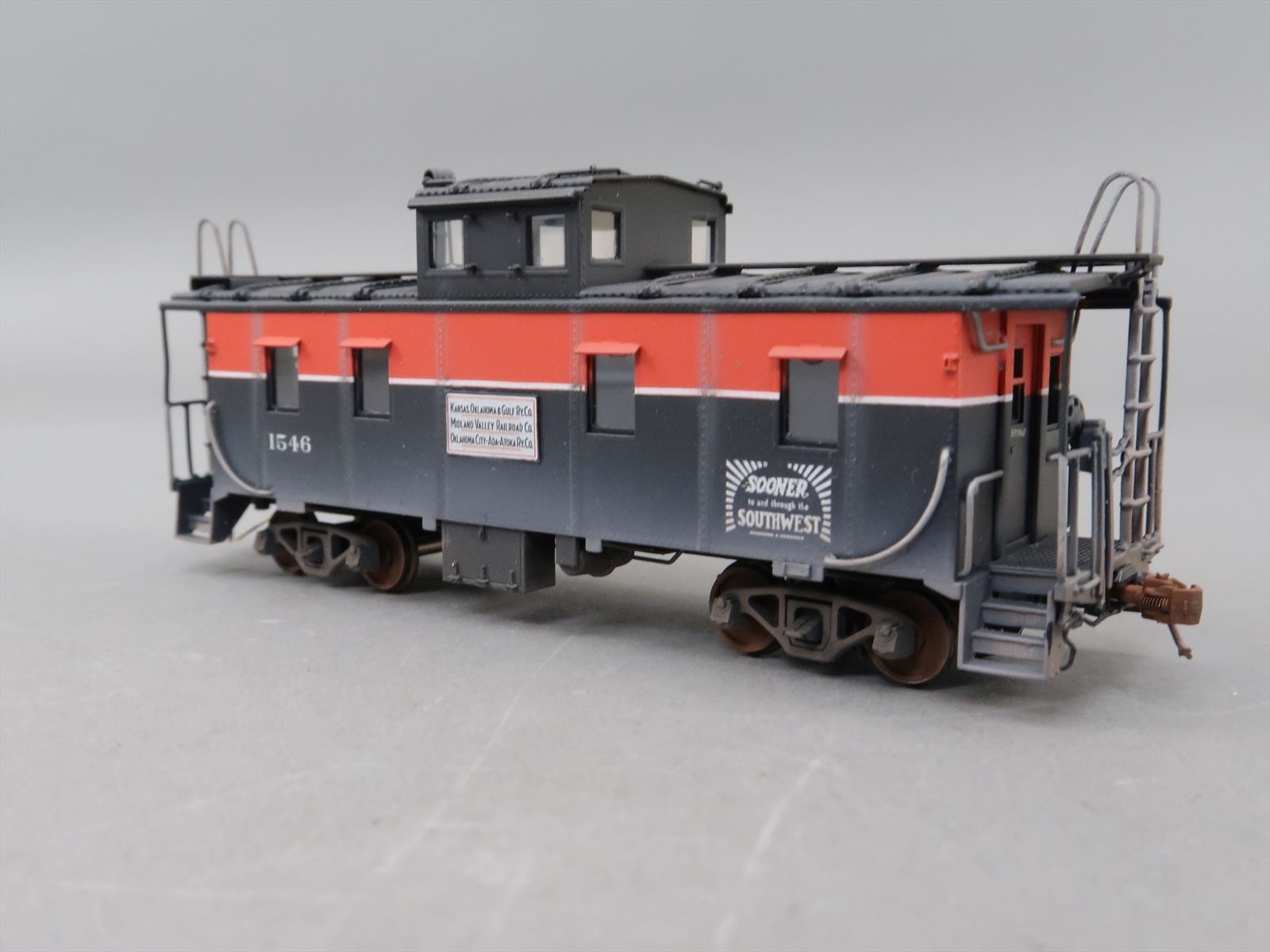 HO Brass Model - OMI 3878 KO&G / MP Missouri Pacific Steel Caboose w ...