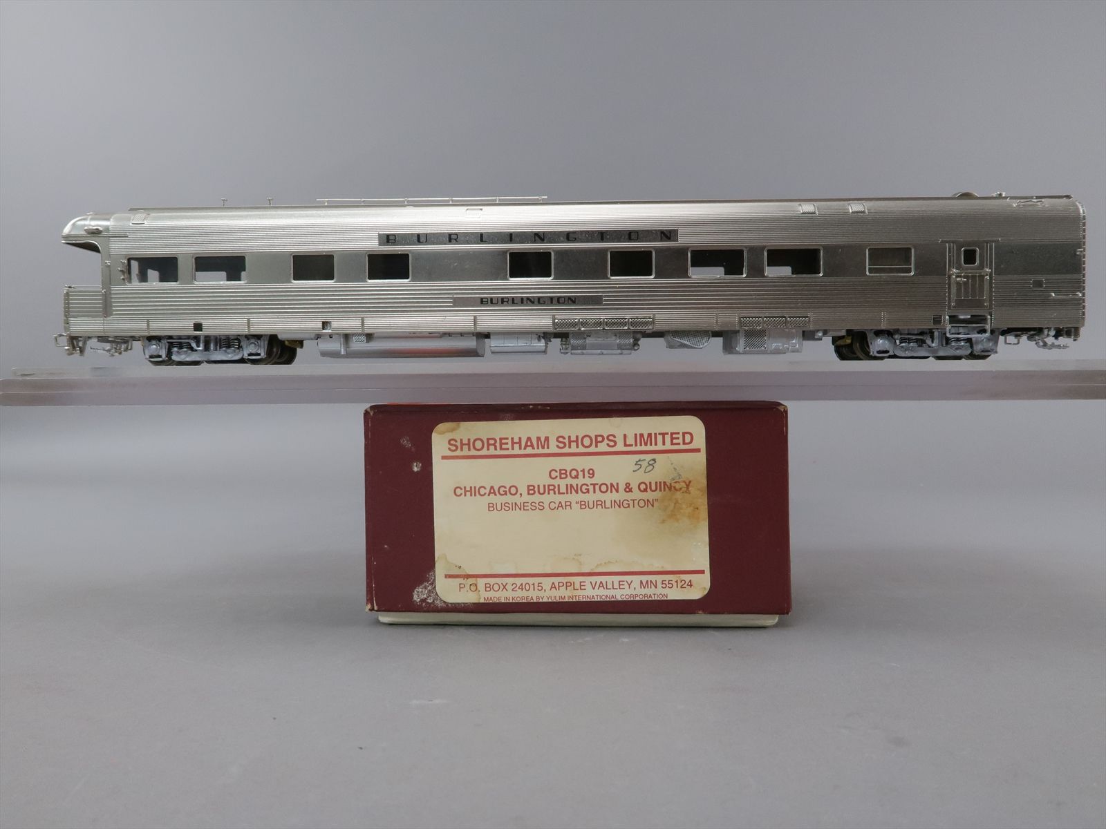 HO Brass Model - SSL CBQ19 CB&Q Burlington Business Car Burlington - F ...