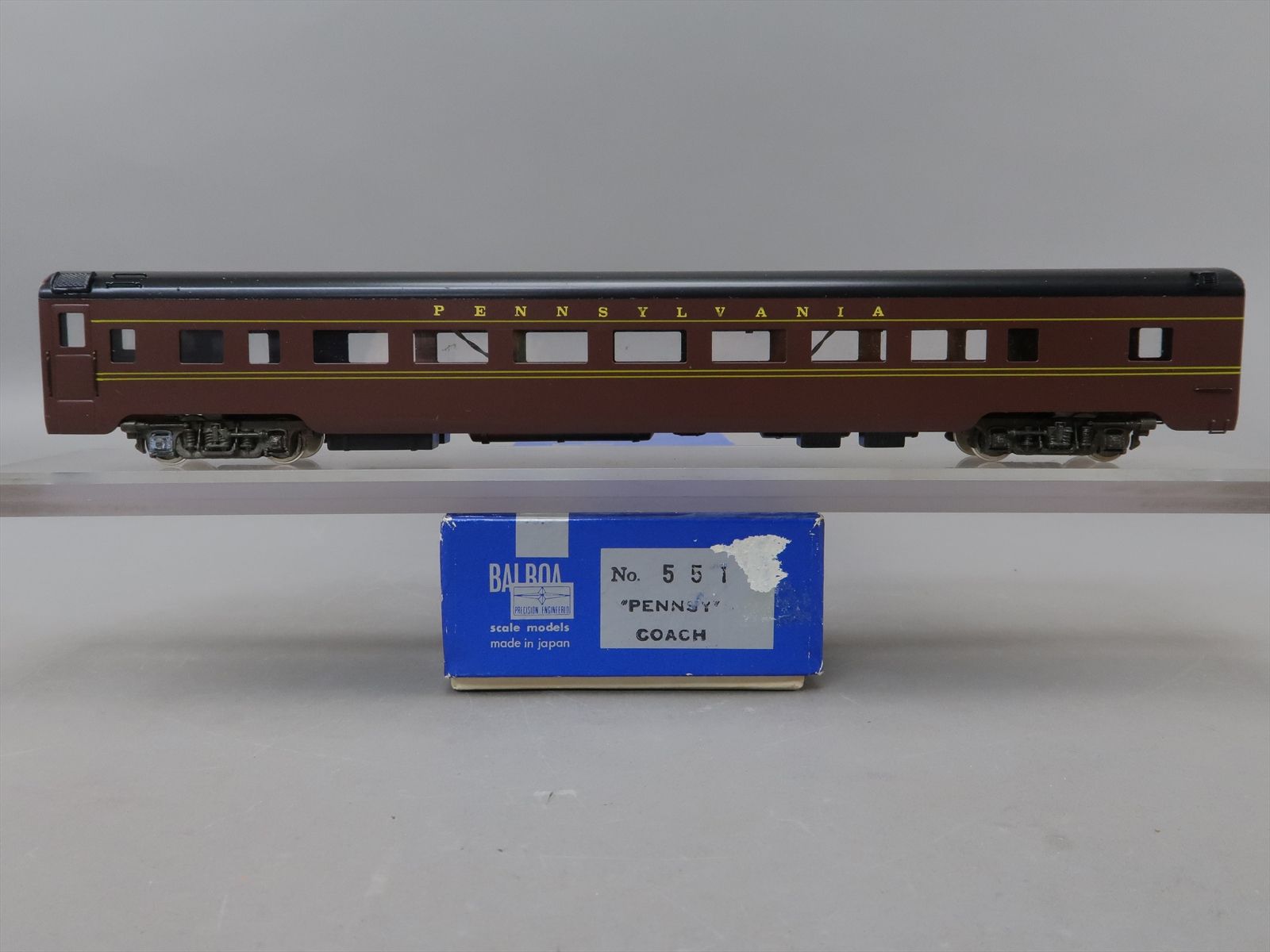 HO Brass Model - Balboa 551 PRR Pennsylvania Coach - F/P - 1968 Run ...