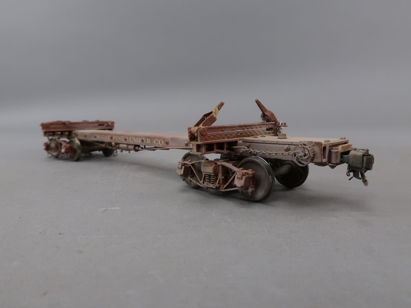 P48 Brass Model - BCM Beaver Creek 308 Sugar Pine Lumber 42' Skeleton Log Car #172 - Custom ...