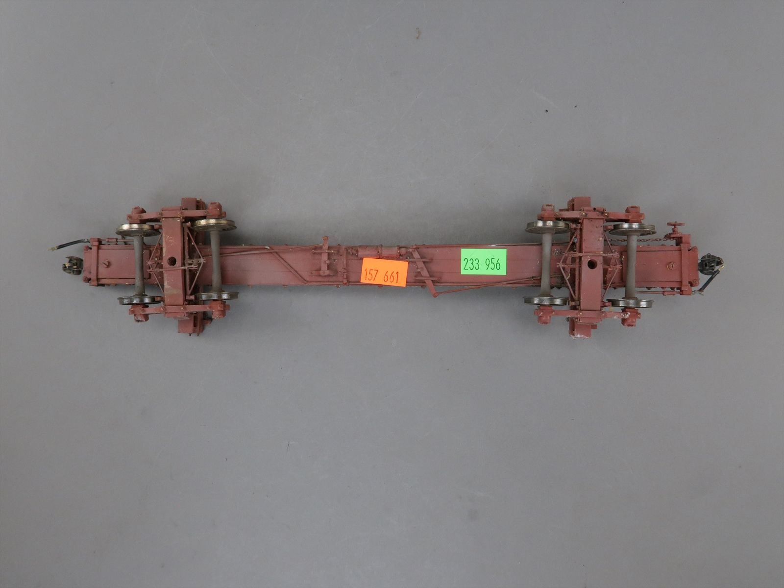 P48 Brass Model - BCM Beaver Creek 308 Sugar Pine Lumber 42' Skeleton Log Car #172 - Custom ...