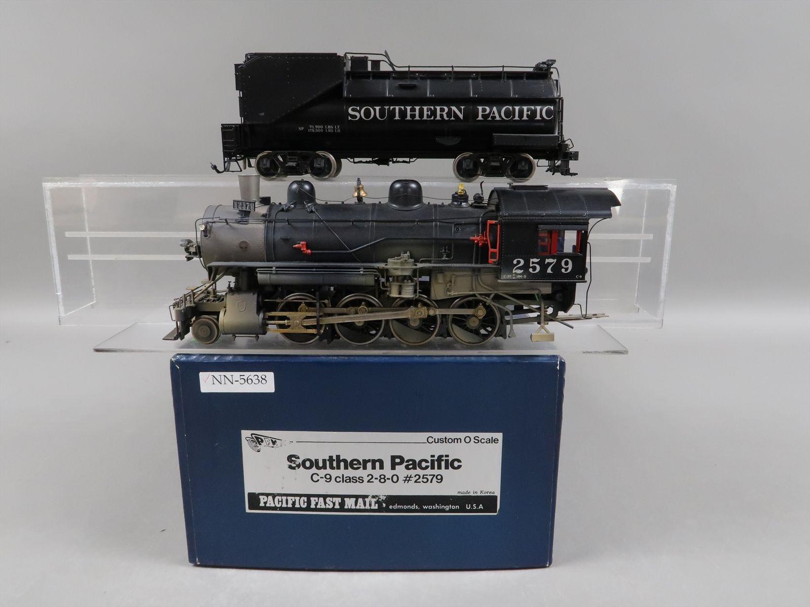 O Brass Model - PFM SP Southern Pacific C-9 2-8-0 #2579 - F/P + Heavy Weathering - 1987 Run ...