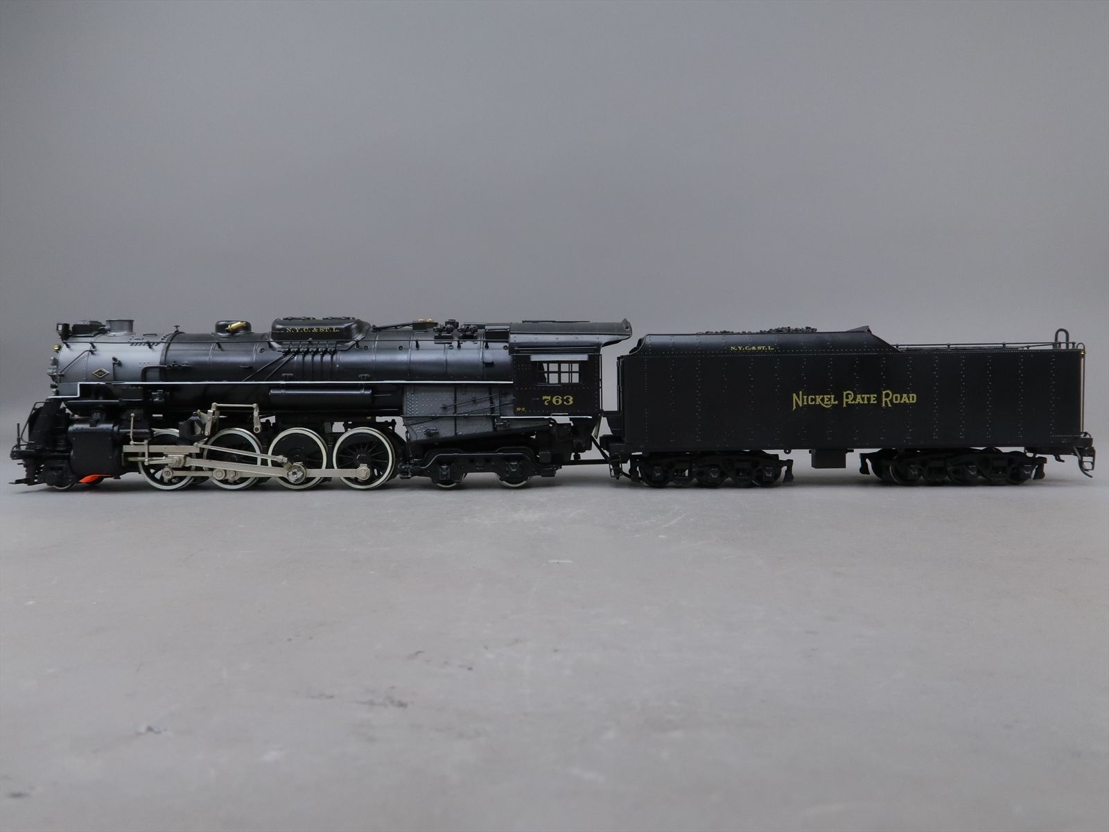 O 2-Rail Brass Model - US Hobbies NKP NIckel Plate 2-8-4 #763 - Custom ...