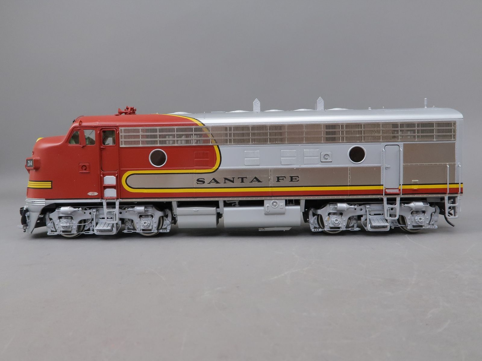O Brass Model - Key CS#78 AT&SF Santa Fe EMD F7 F7A F7B A-B Set Phase II Warbonnet #314 - F/P ...