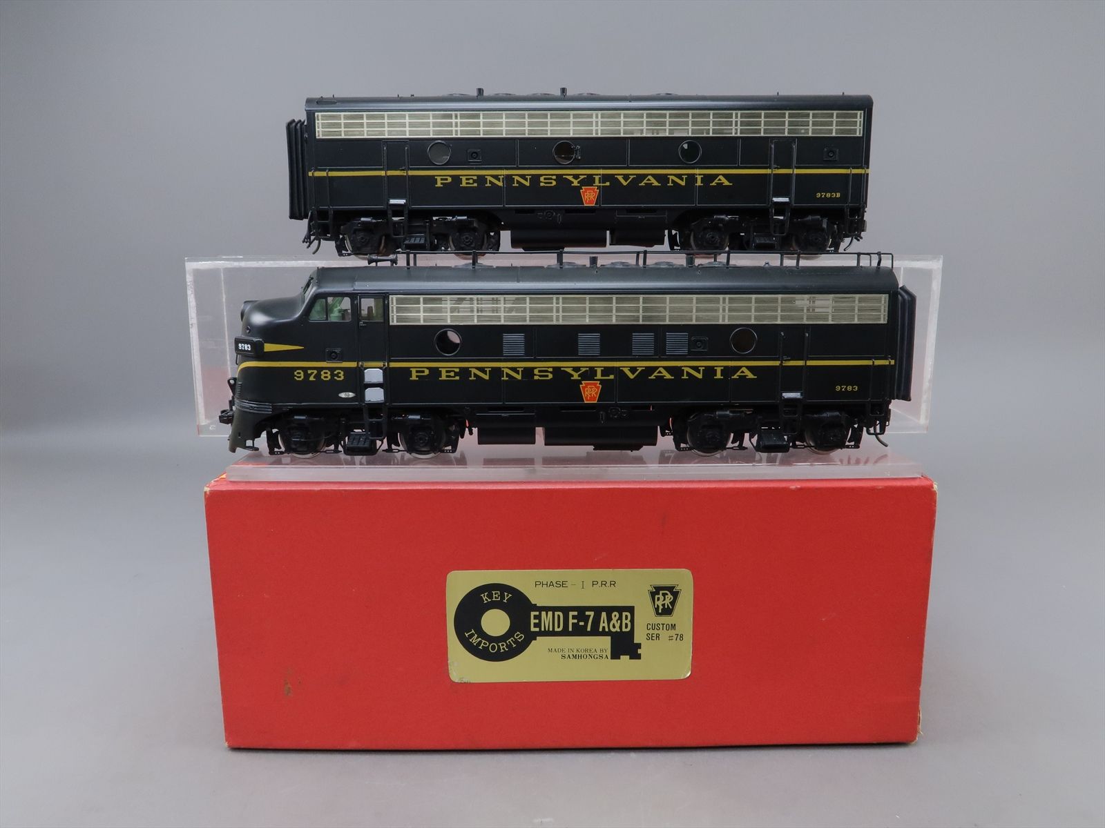 O Brass Model - Key CS#78 PRR Pennsylvania EMD F7 F7A F7B A-B Set #9783 ...