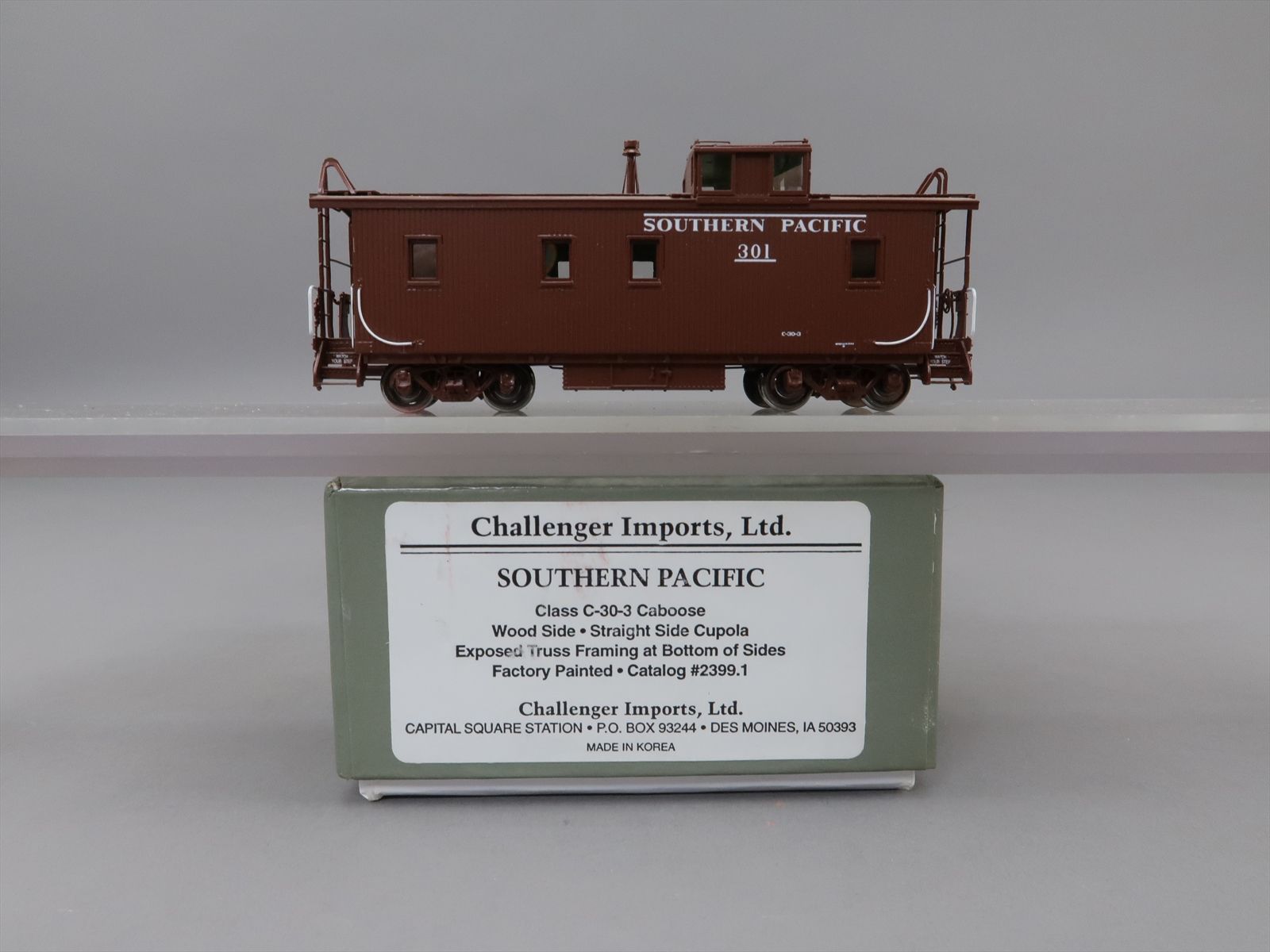HO Brass Model - CIL 2399.1 SP Southern Pacific C-30-3 Caboose #301 - F ...