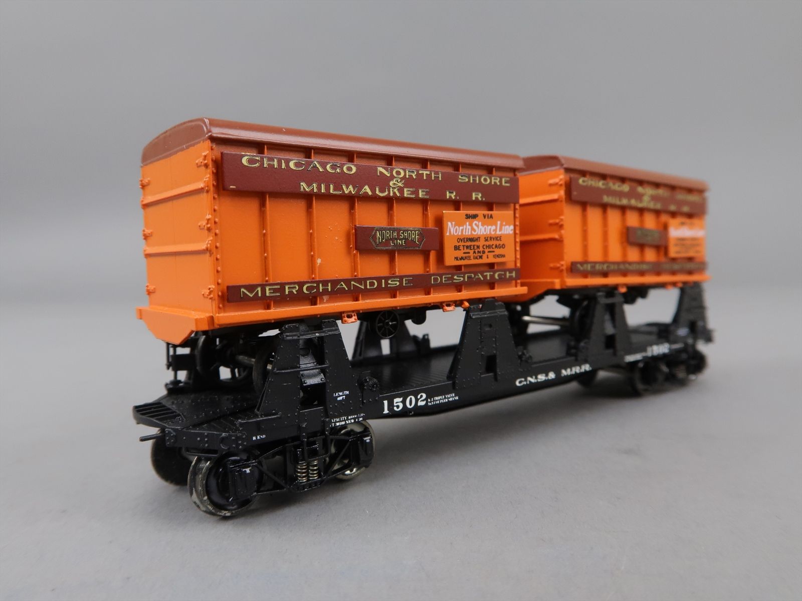 HO Brass Model - MTS CNS&M Chicago North Shore Ferry Truck Car #1502 - F/P - 1995 Run - Ajin