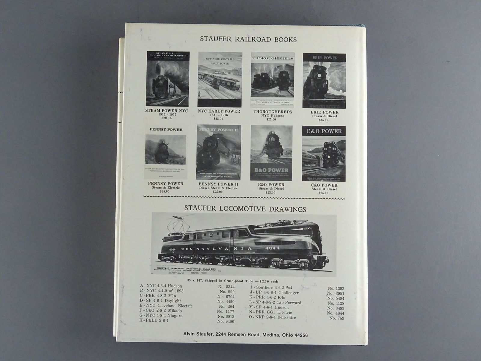 Railroad Book - New York Central's Later Power 1910-1968 - Staufer & May - 496 pages