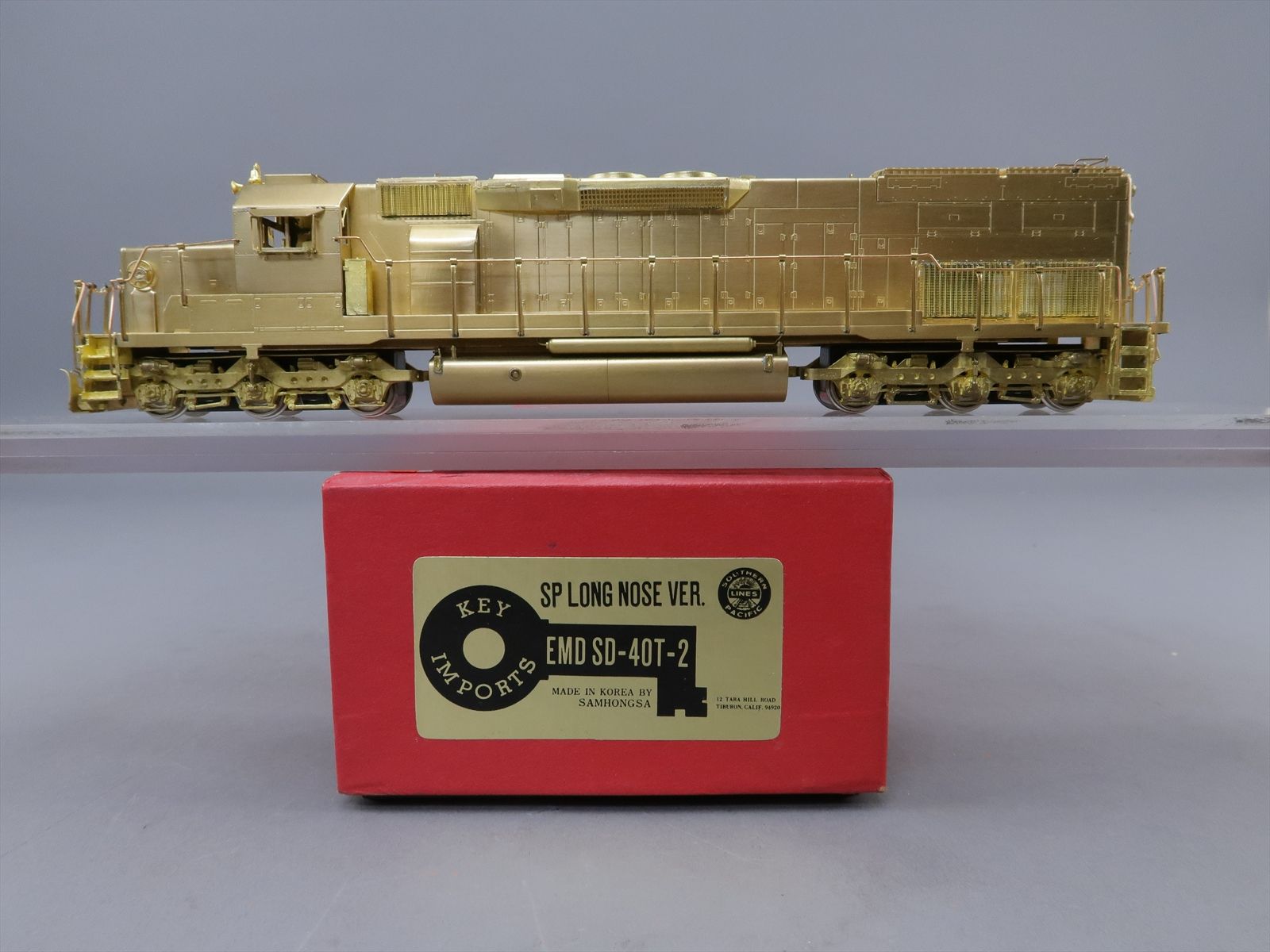 HO Brass Model - Key SP Southern Pacific EMD SD-40T-2 Long Nose Version - Unpainted - 1985 Run ...