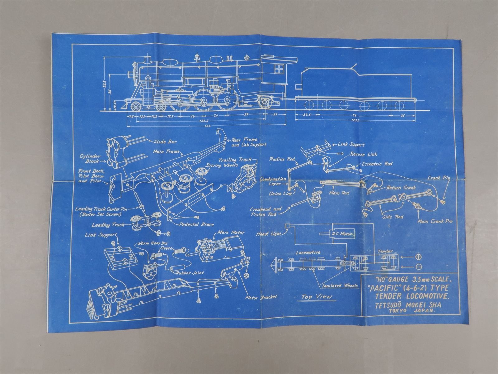 HO Brass Kit - Tetsudo-Mokeisha USRA Pacific 4-6-2 - Unpainted Kit *IN PIECES*