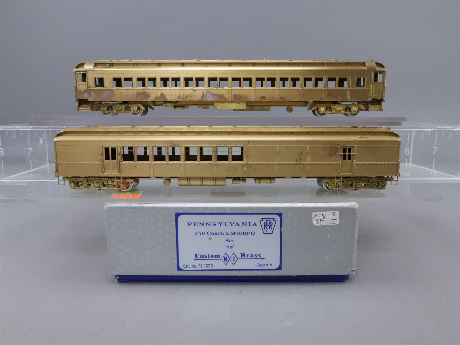 HO Brass Model - NJCB PS-732-S PRR Pennsylvania P70 Coach + M70 RPO ...