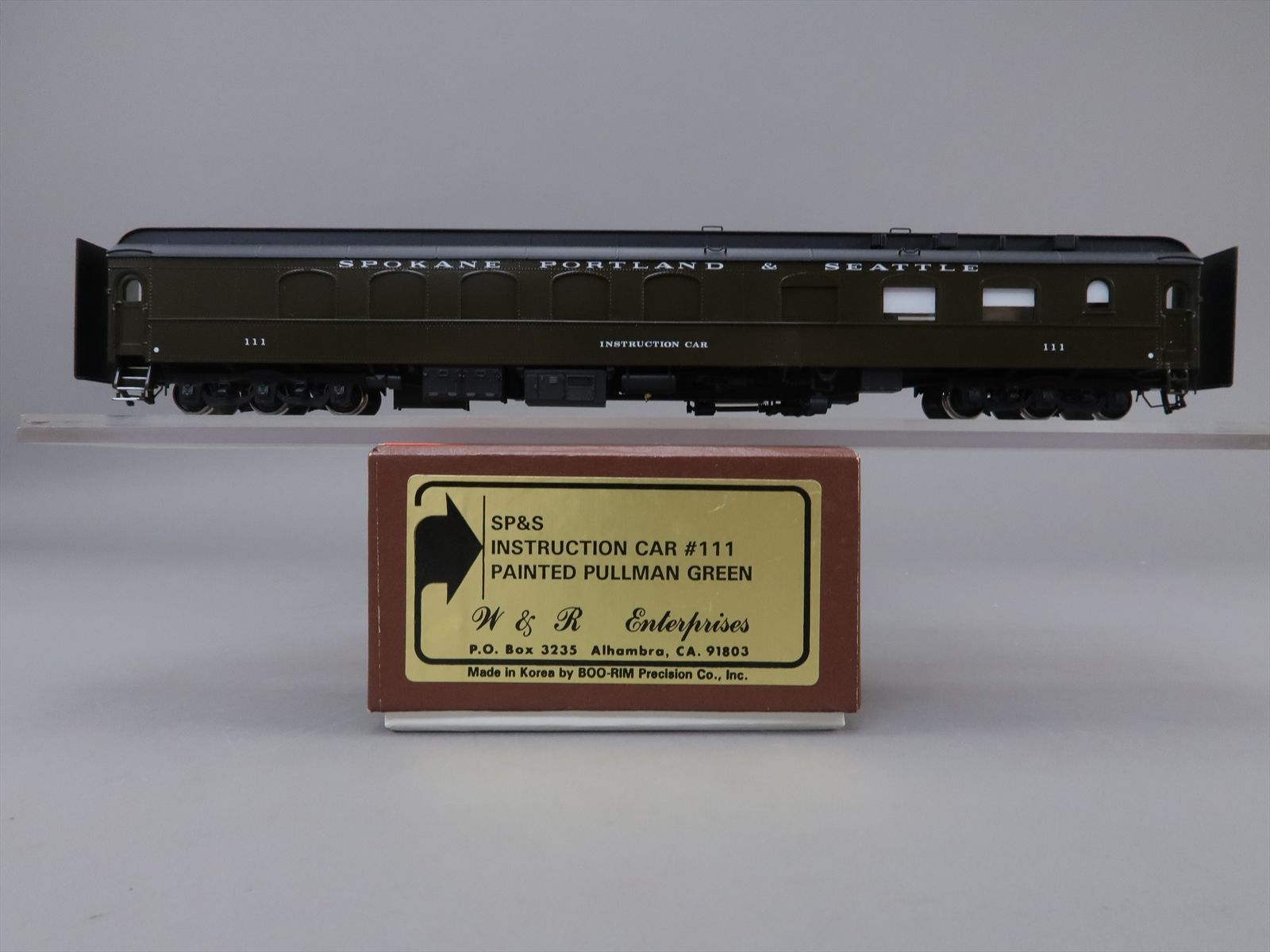 HO Brass Model - W&R SP&S Spokane Portland & Seattle Instruction Car ...