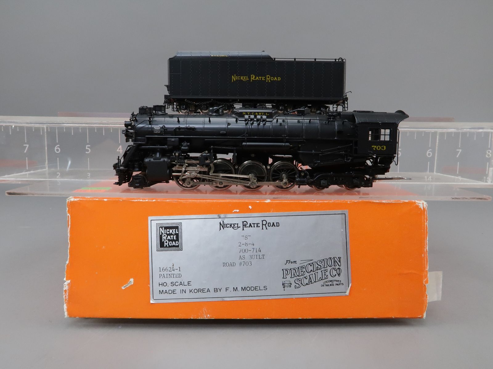 HO Brass Model - PSC 16624-1 NKP Nickel Plate S Class 2-8-4 #703 - F/P ...
