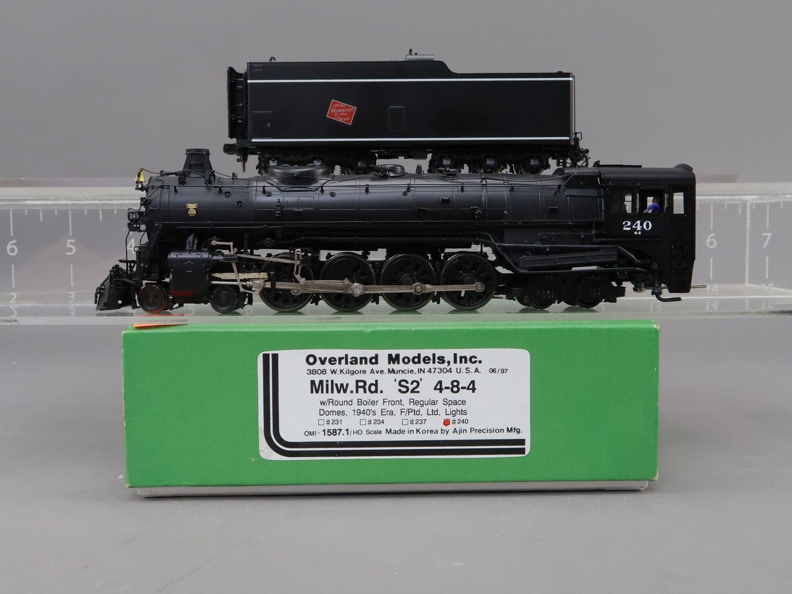 HO Brass Model - OMI 1587.1 Milwaukee S2 4-8-4 Round Boiler Front #240 - F/P - 1997 Run - Ajin
