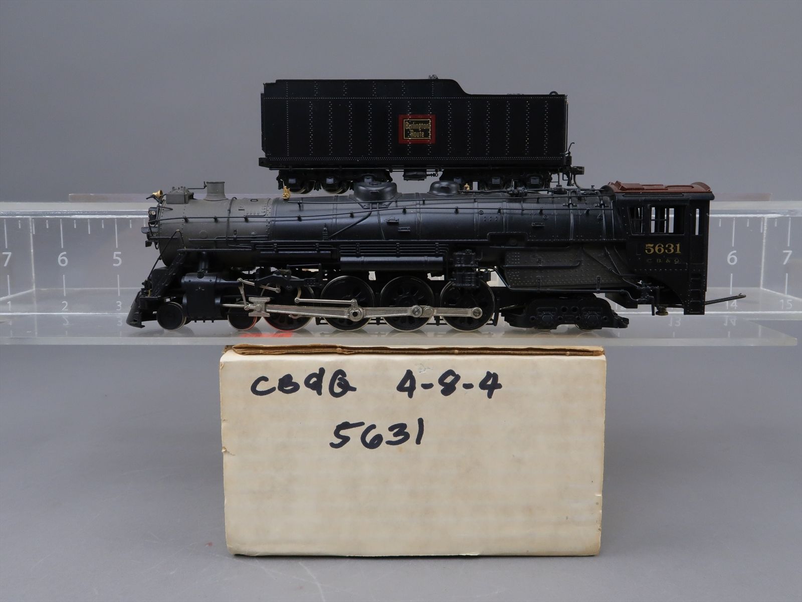 HO Brass Model - PFM CB&Q Burlington O-5 4-8-4#5631 - Custom - 1969 Run - CROWN - Toby - Wrong Box