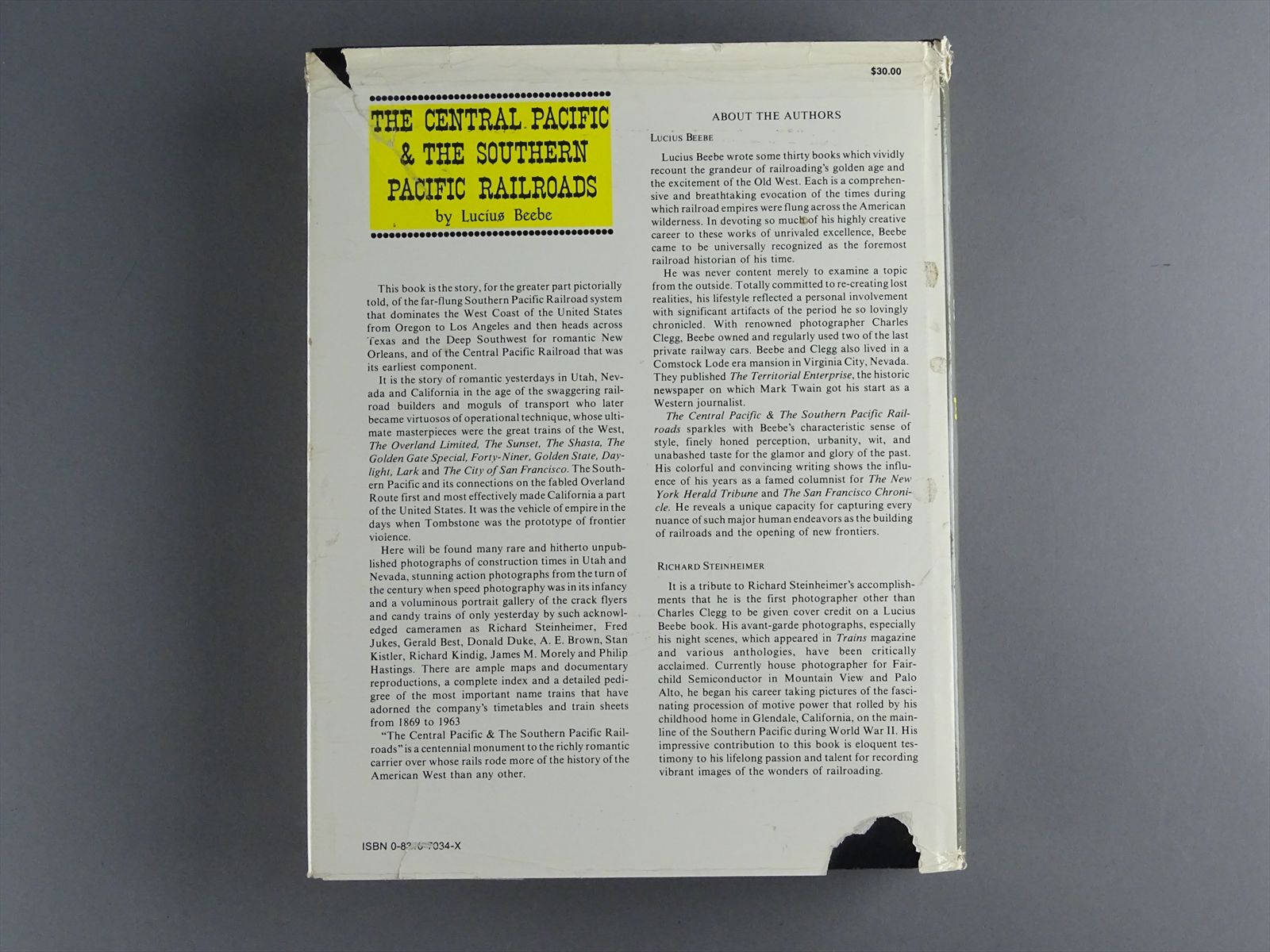Railroad Book - The Central Pacific & The Southern Pacific Railroads ...
