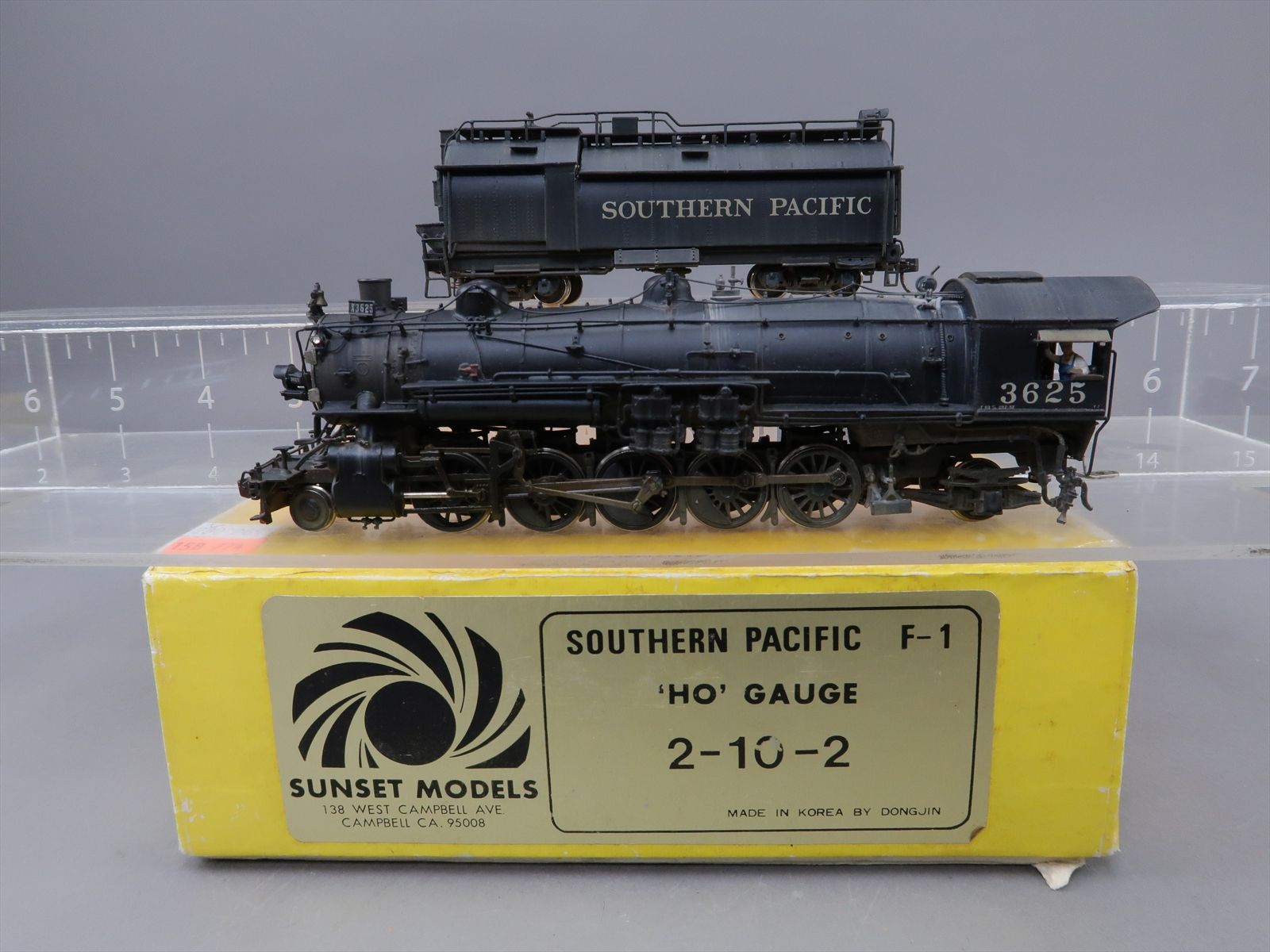 HO Brass Model - Sunset SP Southern Pacific F-1 2-10-2 #3625 - Custom + PRO Weathered - 1981 Run ...